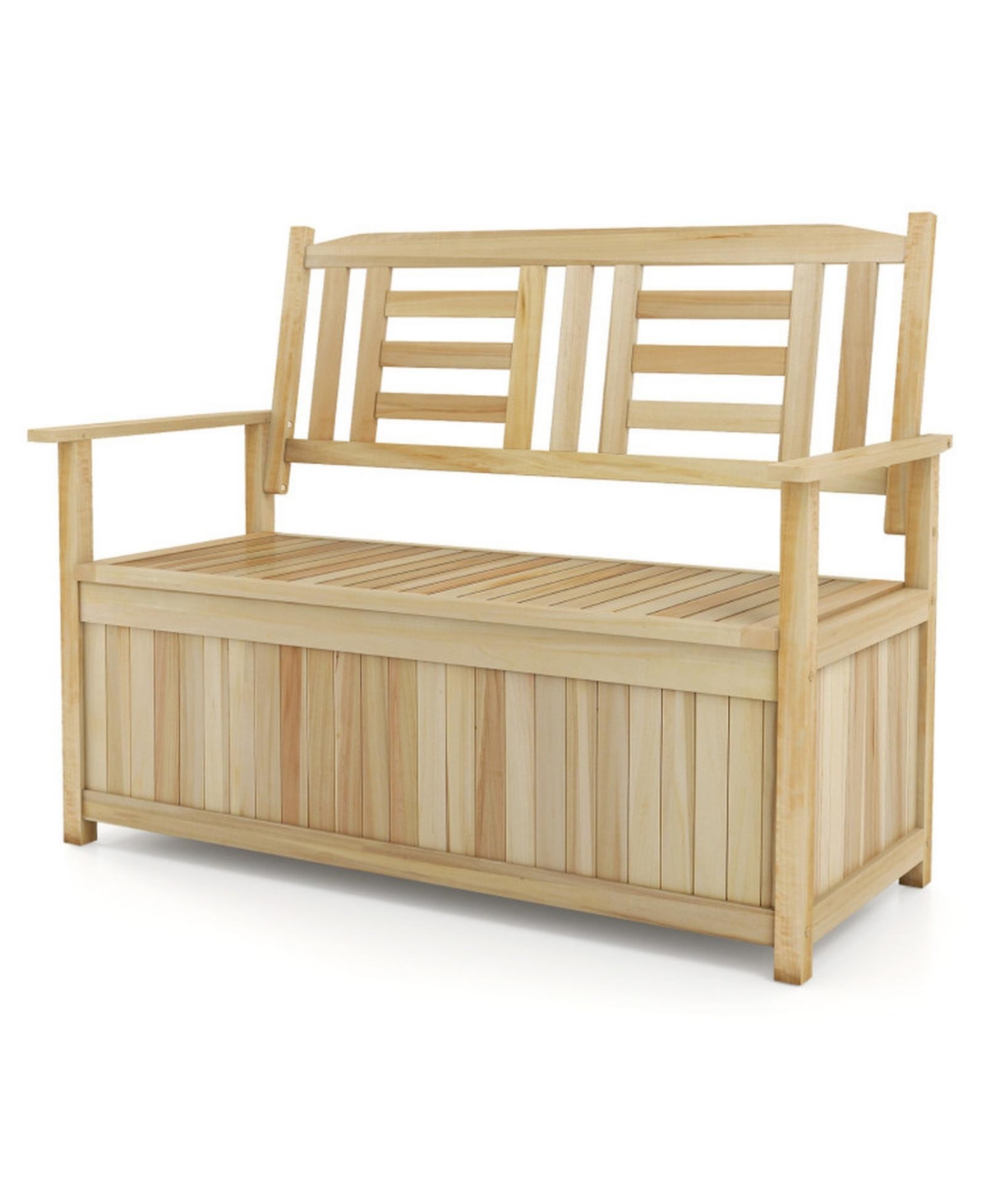 Click here for Gouun 2-Person Outdoor Garden Bench with 49 Gal St... prices