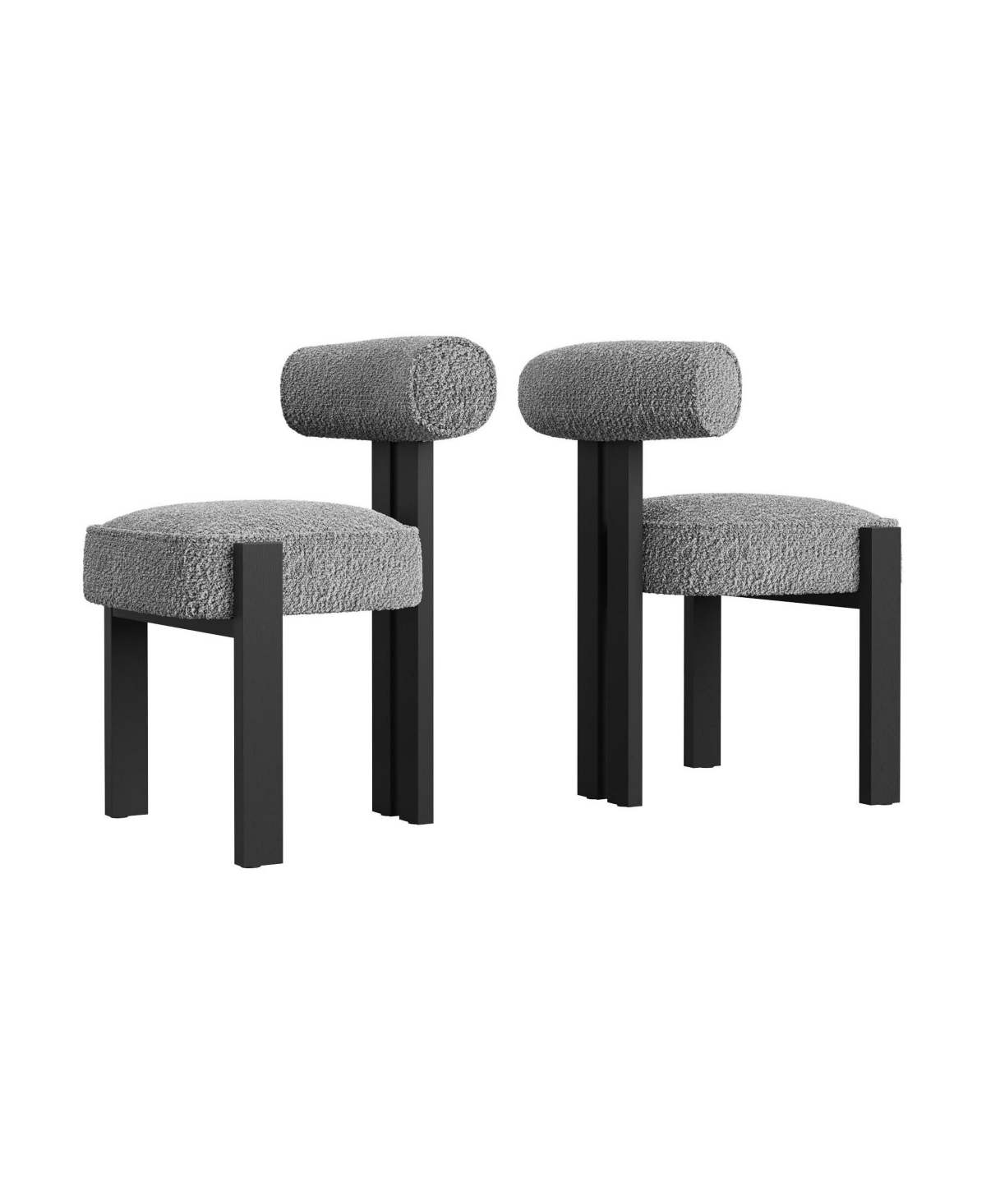 Click here for gaomon Set of 2 Modern Plush Boucle Upholstered Di... prices
