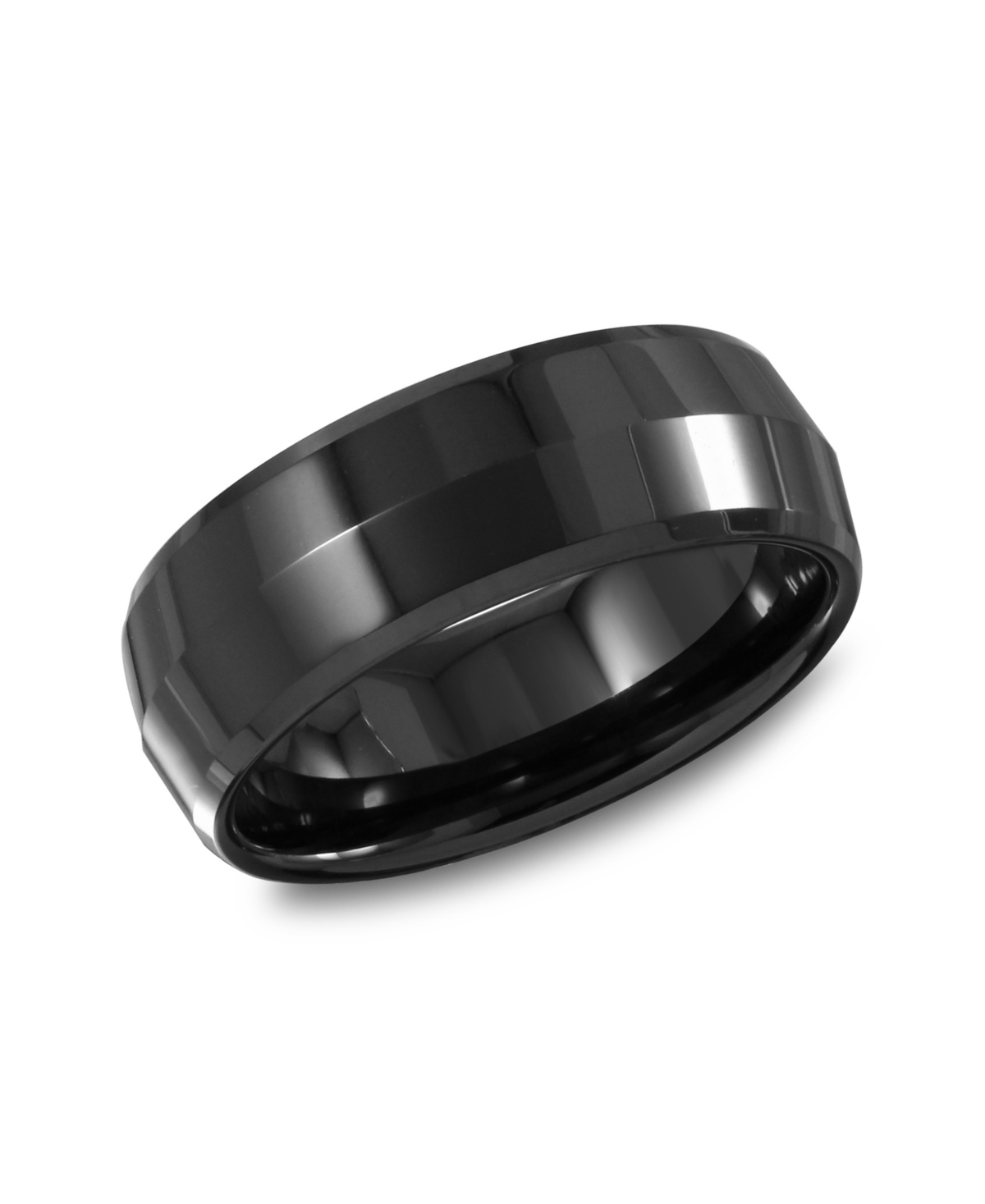 Click here for Mens Black Ceramic 8mm Ring - Black prices