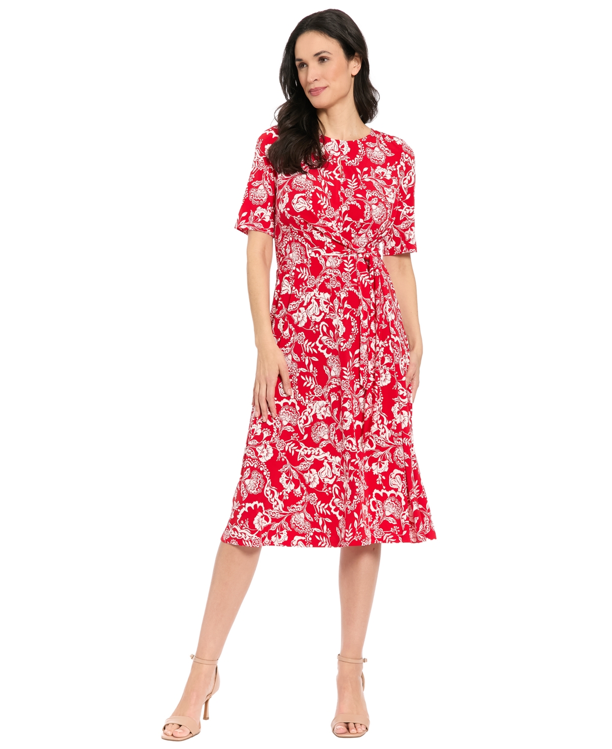 Click here for London Times Petites Jersey Printed Midi Dress - G... prices
