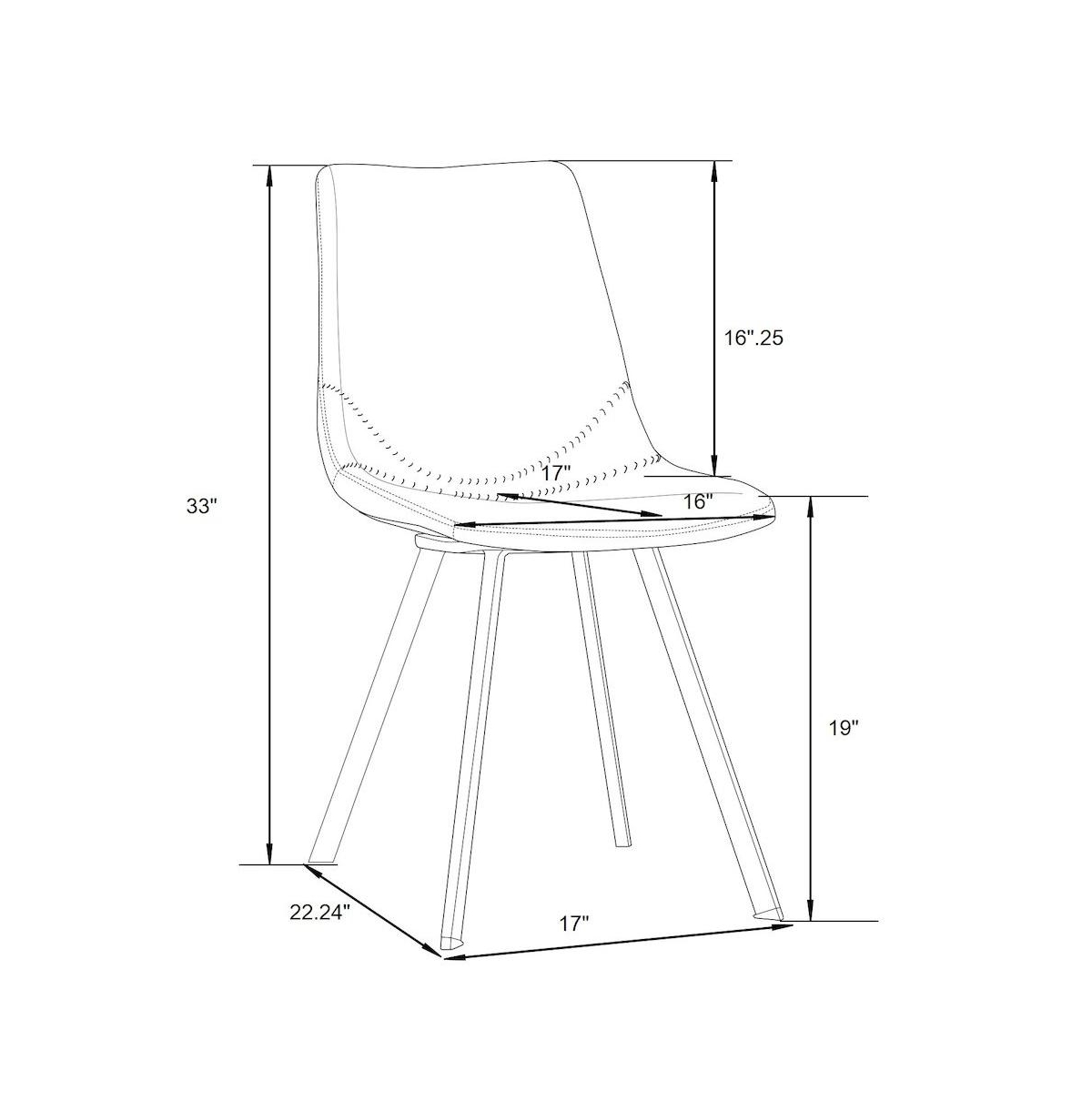 Click here for LeisureMod Markley Modern Leather Dining Chair Wit... prices
