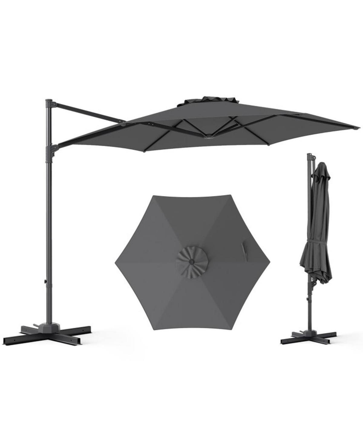 Click here for Gouun 10 Feet Patio Cantilever Umbrella with Foot... prices