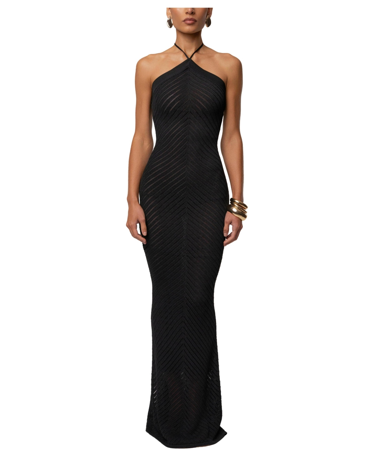 Click here for Jluxlabel Womens Late Hour Halter Maxi Dress - Bla... prices