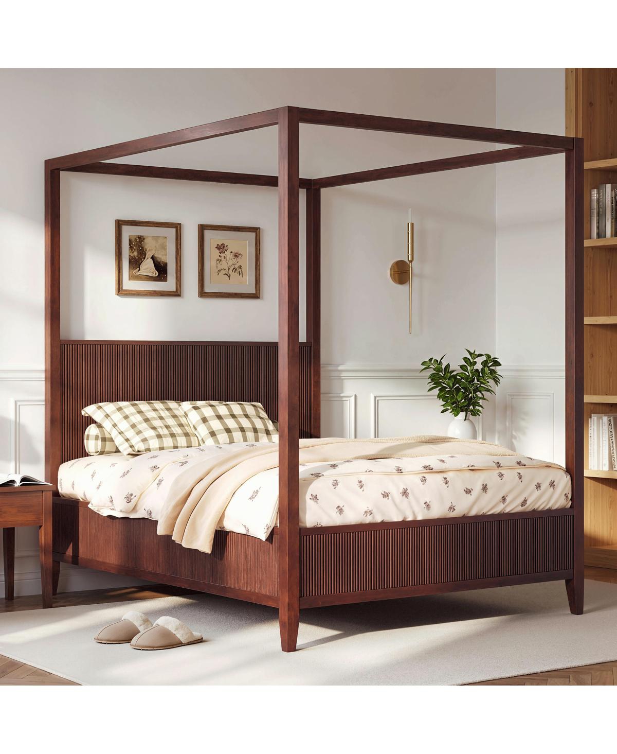 Click here for Streamdale Furniture Queen size Wooden Canopy Plat... prices