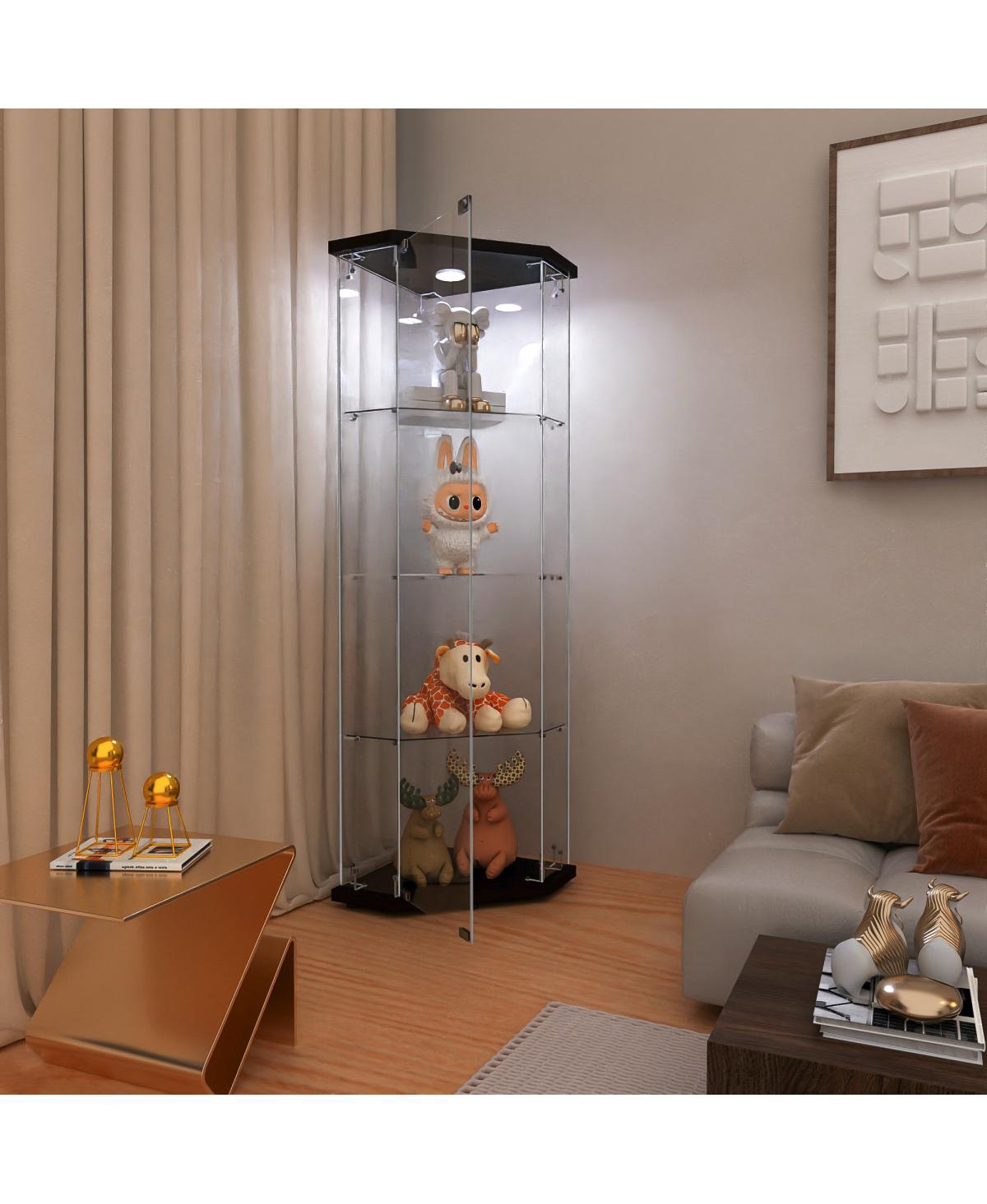 Click here for Streamdale Furniture Pentagon Glass Display Cabine... prices