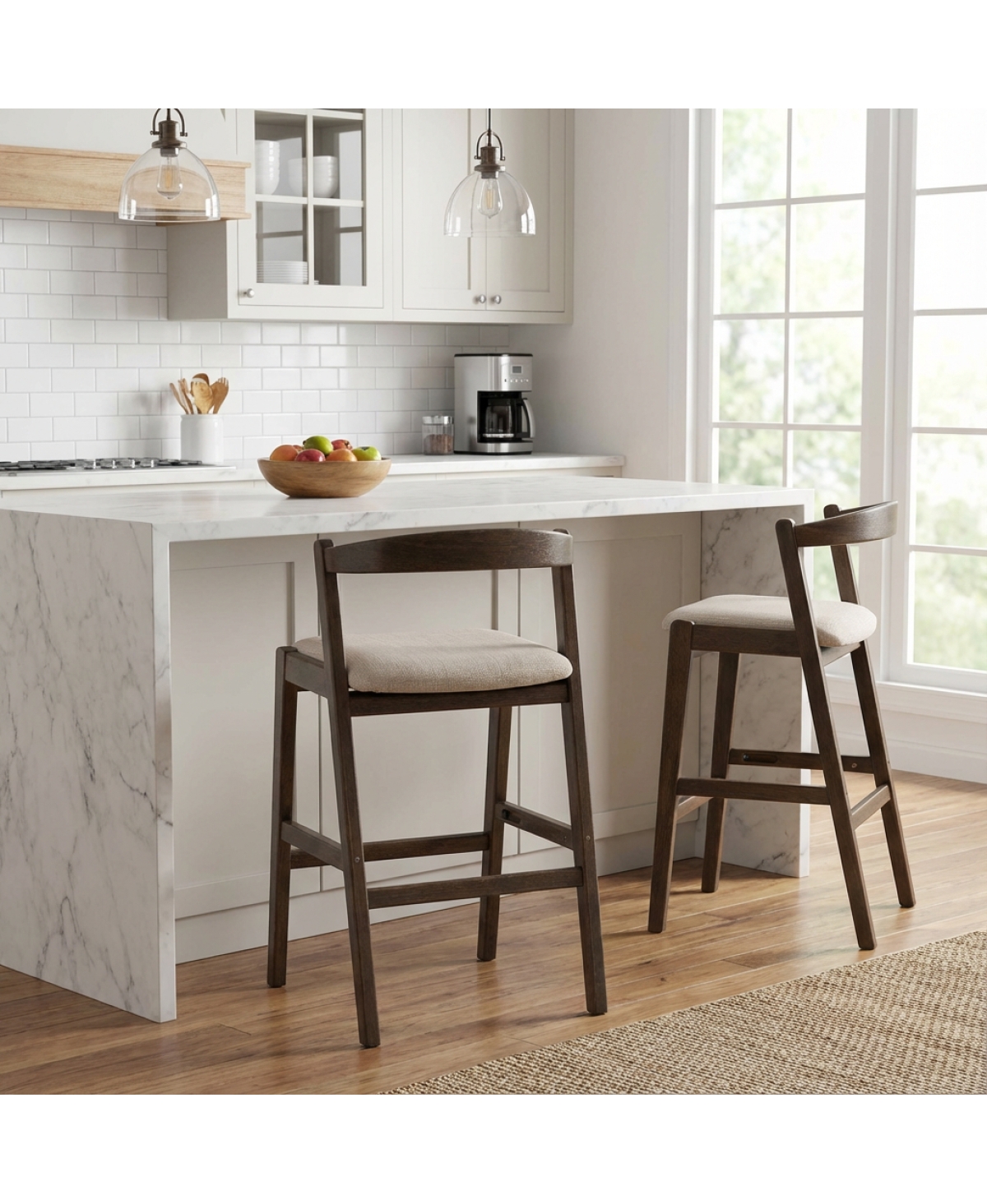 Click here for Streamdale Furniture Balmain Rubberwood Barstools(... prices