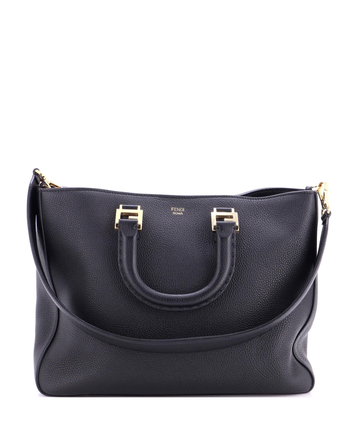 Click here for Pre-Owned Fendi Medium Selleria Ff Handle Tote Lea... prices