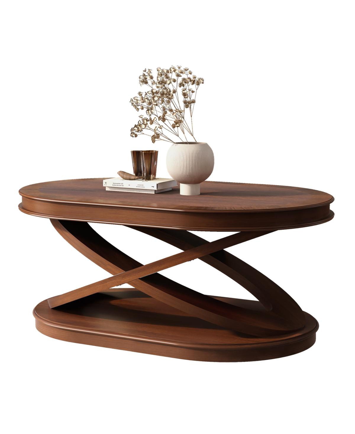 Click here for Streamdale Furniture 44 Oval Wood Coffee Table wit... prices