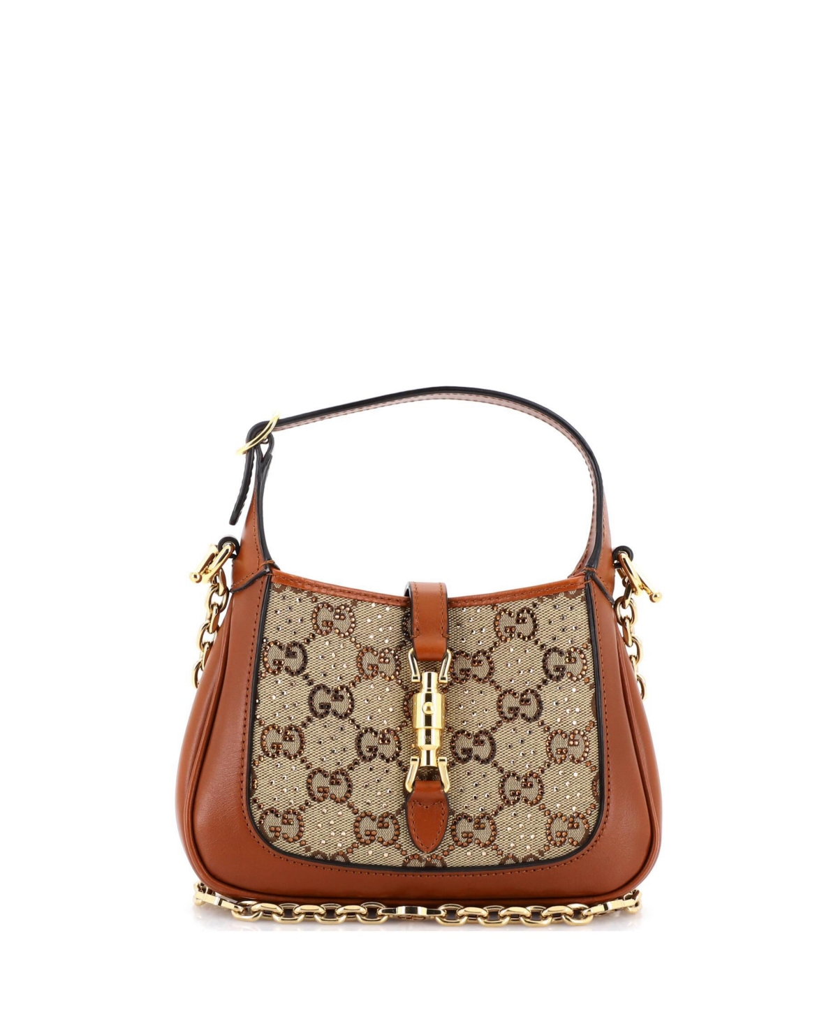 Click here for Pre-Owned Gucci Mini Jackie 1961 Chain Hobo Crysta... prices
