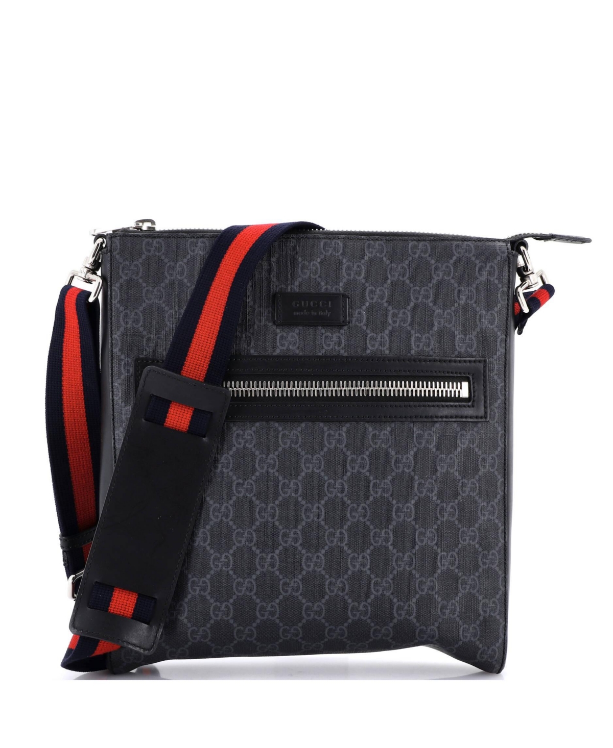 Click here for Pre-Owned Gucci Medium Web Strap Front Zip Messeng... prices