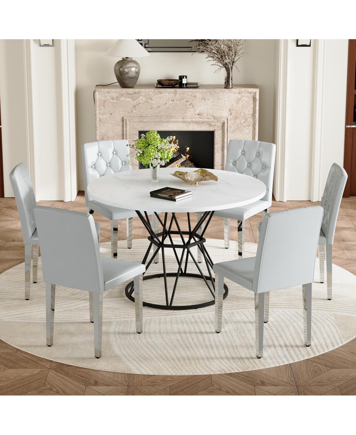 Click here for Streamdale Furniture 47.3 inch Circular Mdf Dining... prices