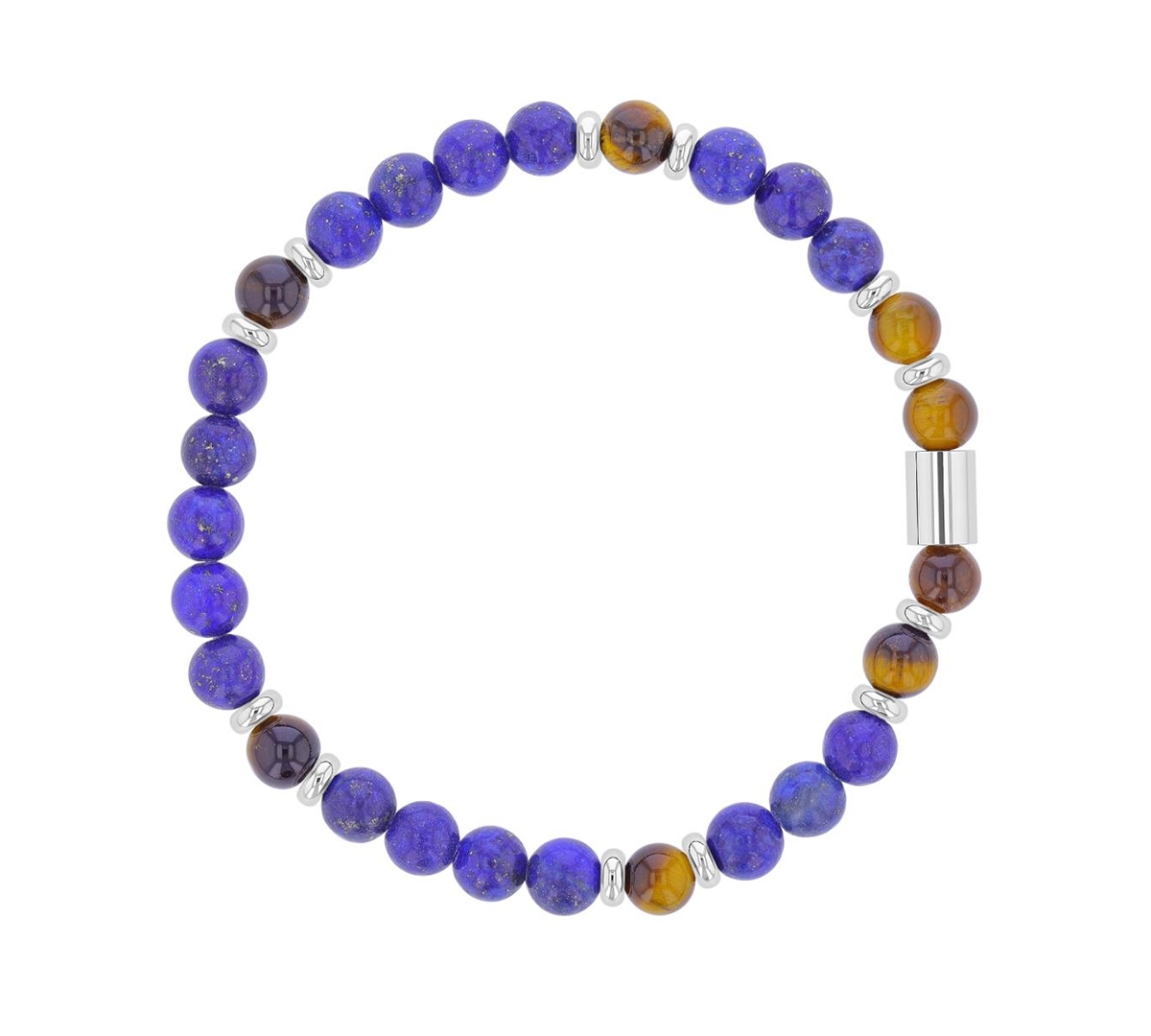 Click here for Quiksilver Mens Platinum-Plated Tiger Eye Lapis St... prices