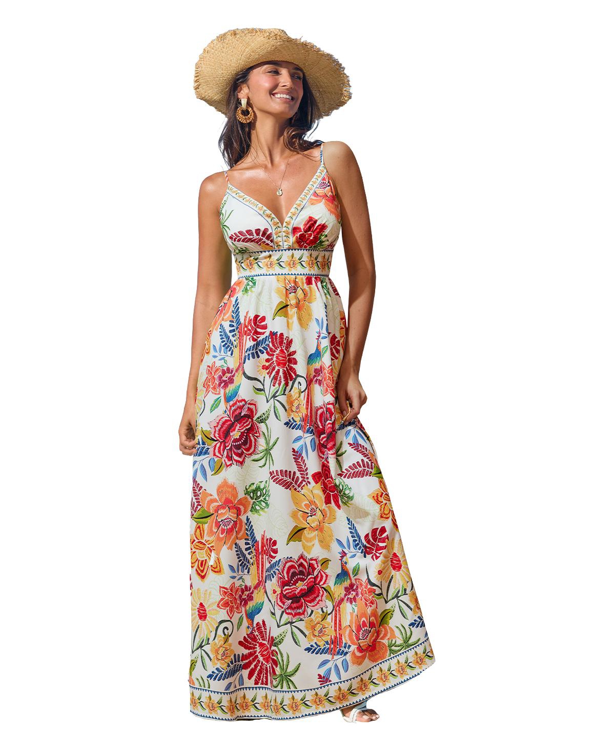 Click here for Cupshe Womens Born to Be Bold Floral Maxi Beach Dr... prices