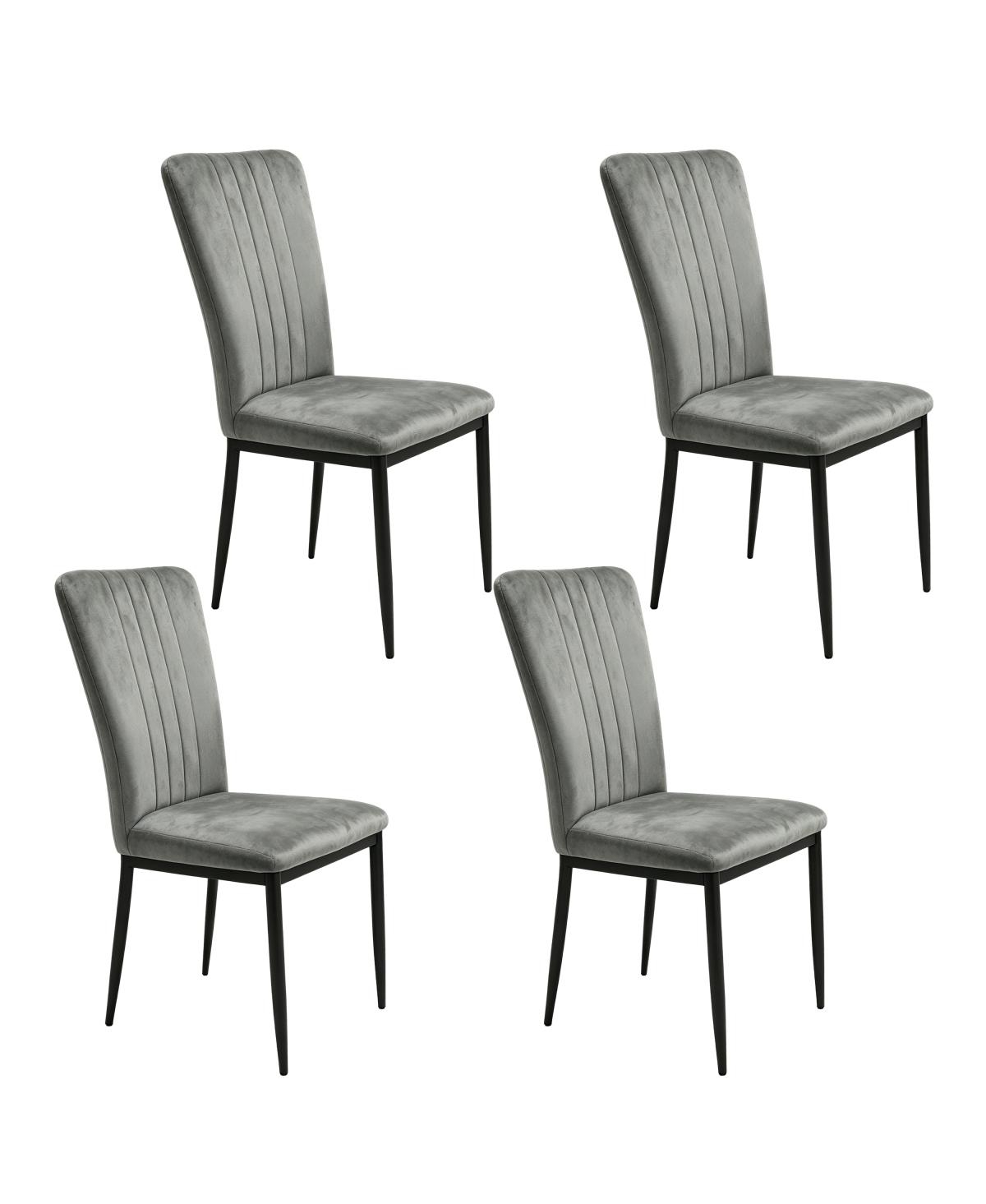 Click here for Streamdale Furniture Set of 4 Modern Velvet Dining... prices