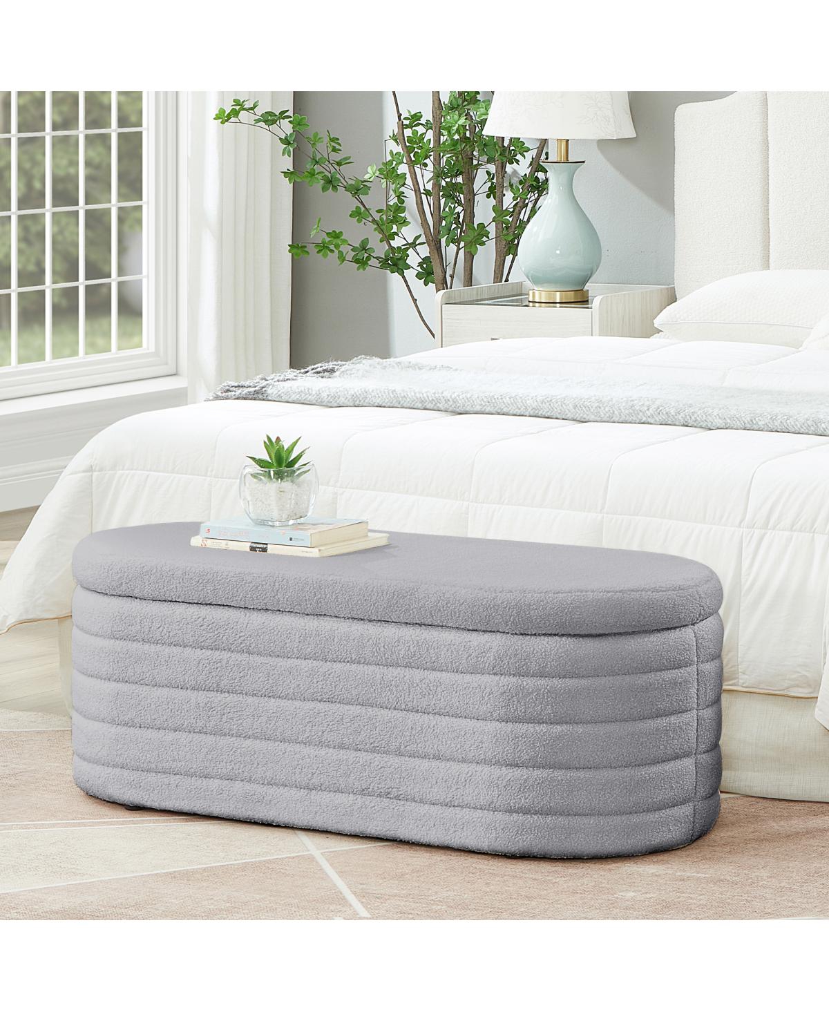Click here for Streamdale Furniture Modern Oval Upholstered Stora... prices