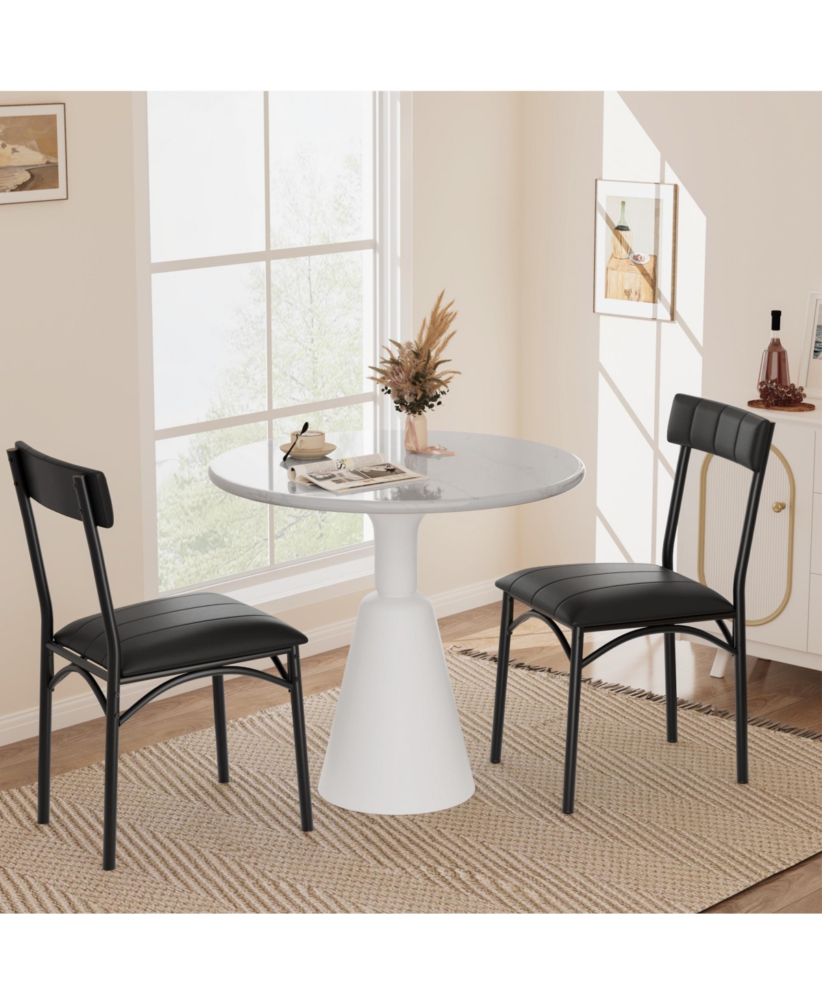 Click here for homfan Set of 2 Upholstered - 25.5 Industrial Bar... prices