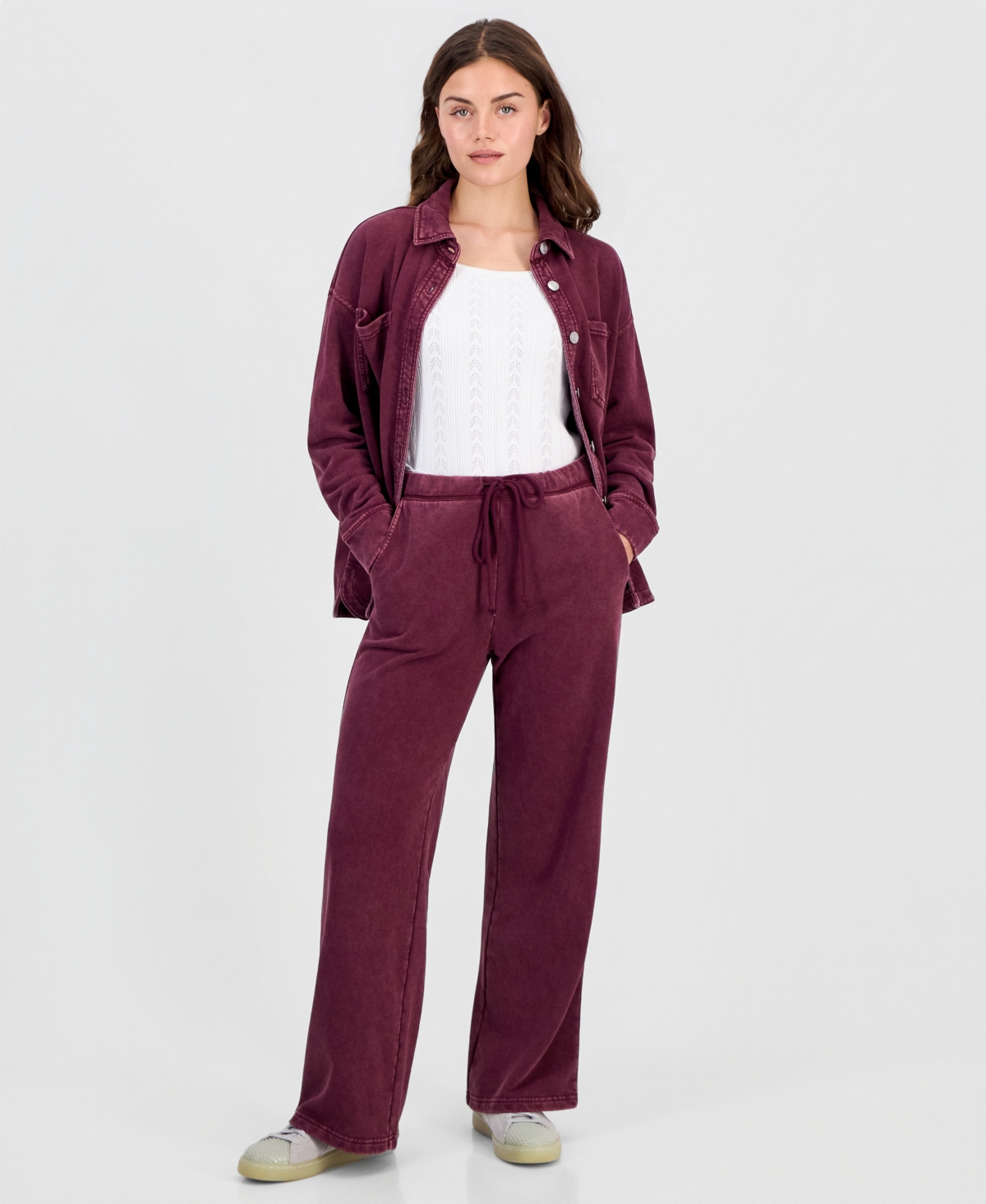 Click here for And Now This Petite French Terry Wide-Leg Pants  M... prices