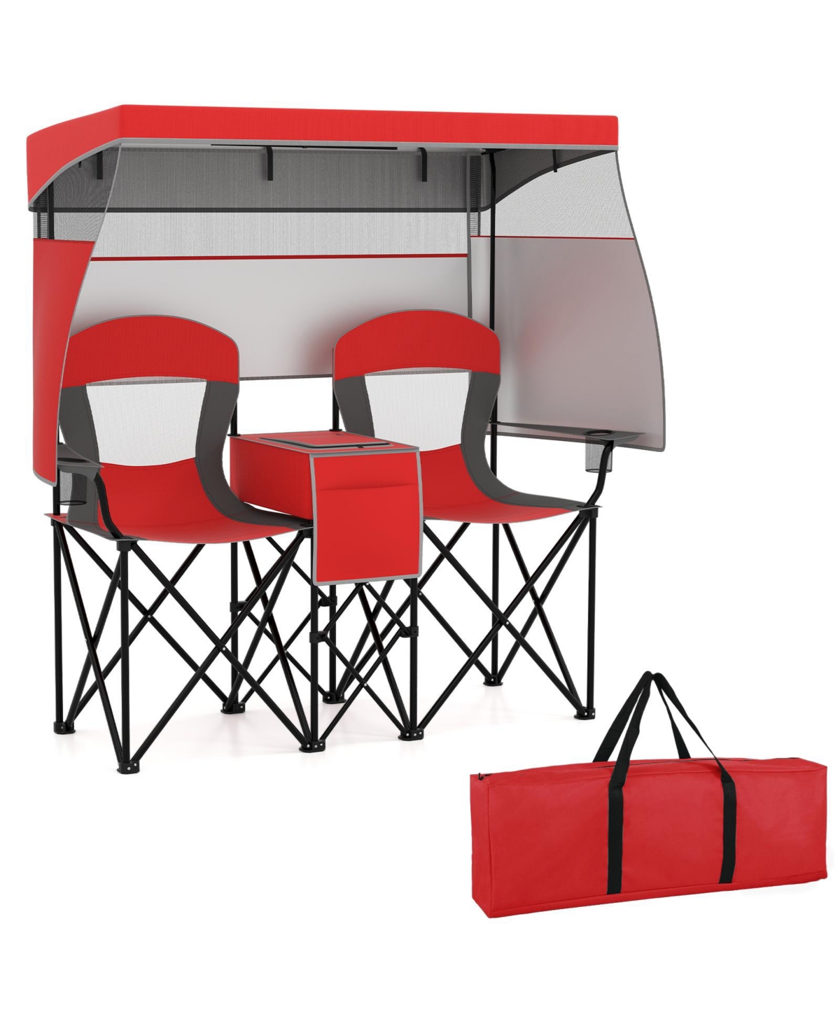 Click here for Sugift Double Beach Chair with Adjustable Canopy a... prices