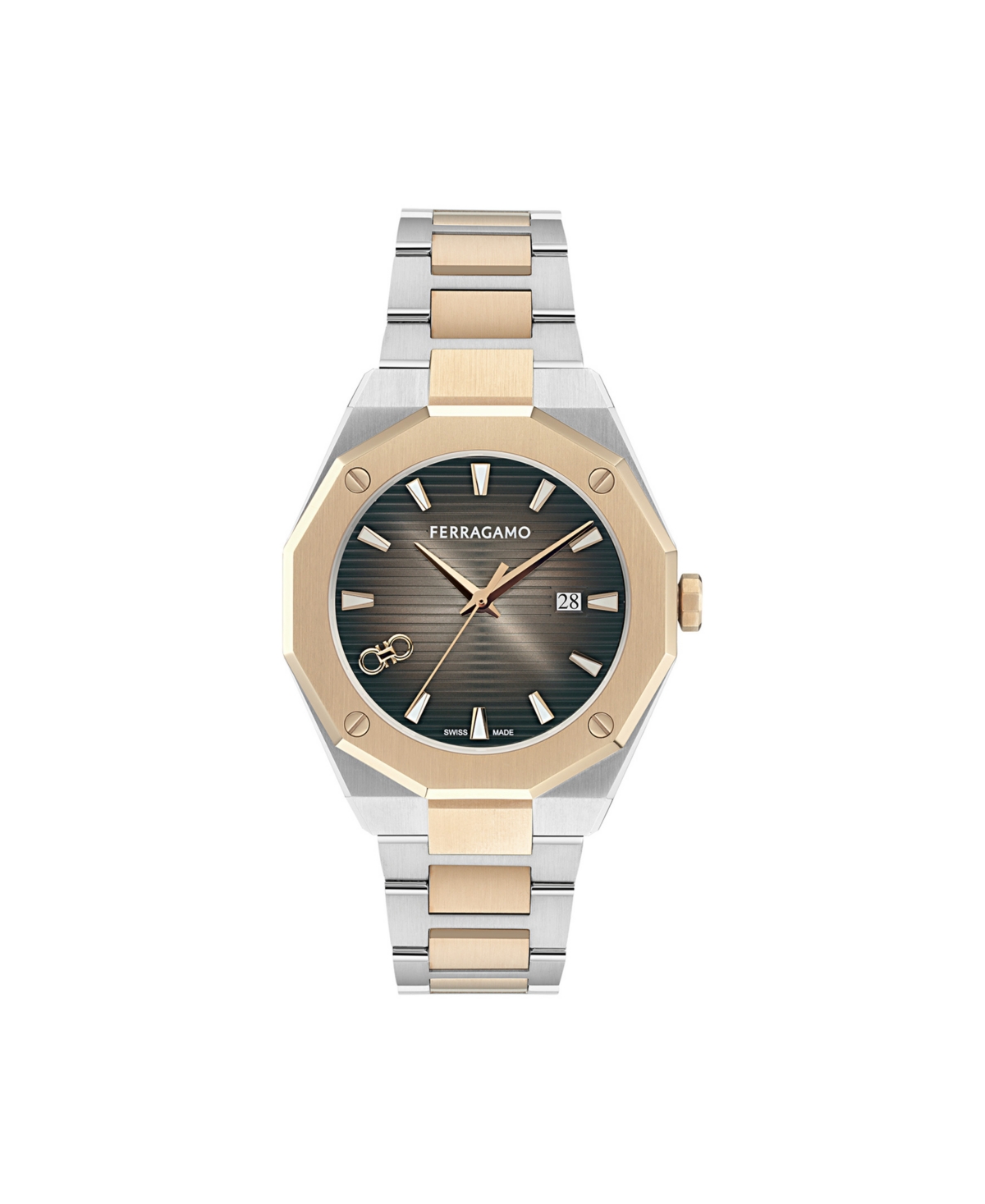 Click here for Ferragamo Mens Edge Two-Tone Stainless Steel Brace... prices
