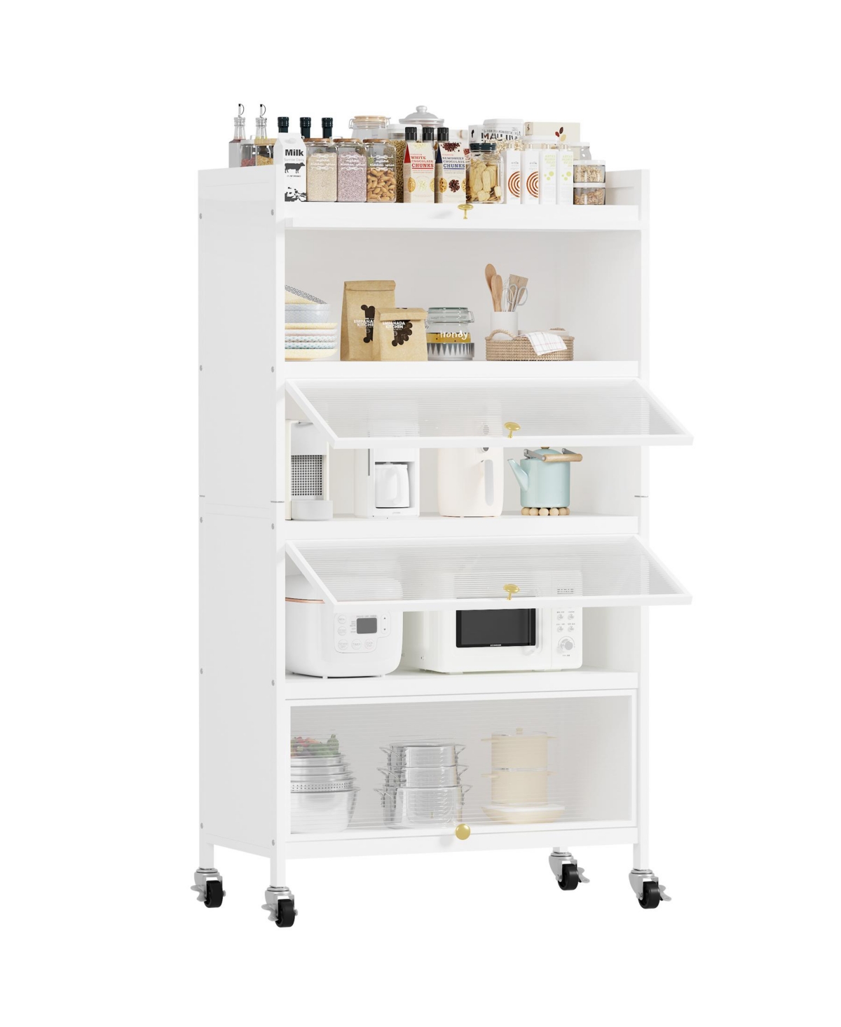 Click here for Sugift 5-Tier Kitchen Pantry Storage Cabinet Baker... prices