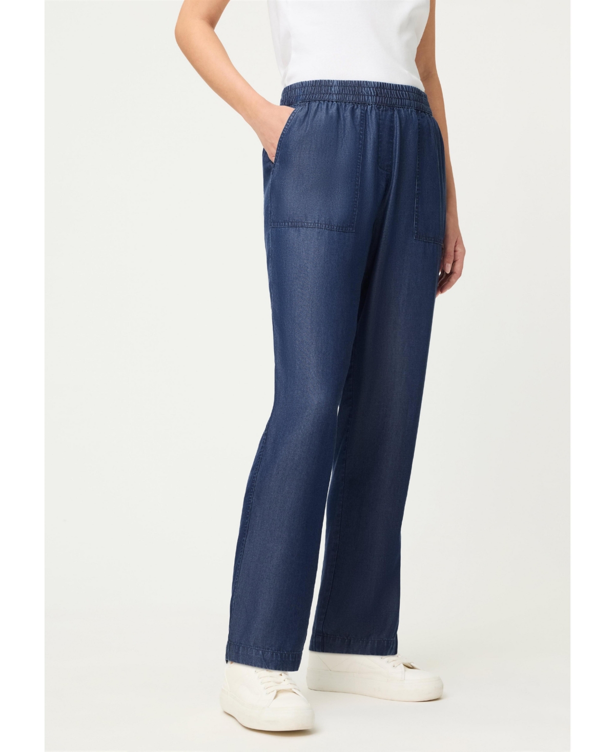 Click here for Olsen Womens Soft Denim-Look Pant - Dk denim prices