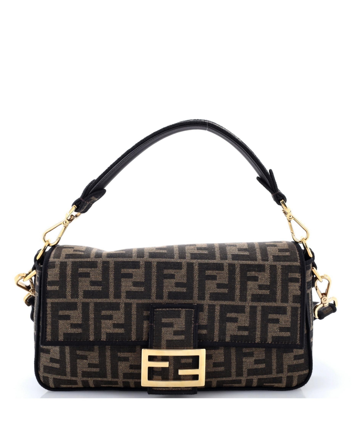 Click here for Pre-Owned Fendi Medium Baguette Nm Bag Zucca Canva... prices