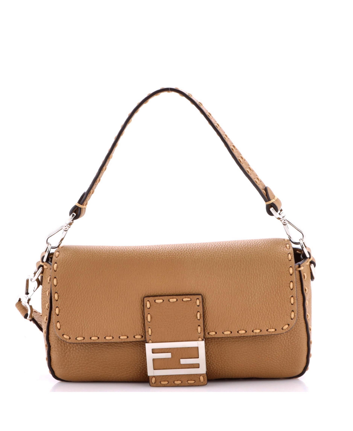 Click here for Pre-Owned Fendi Medium Selleria Baguette Nm Bag Le... prices