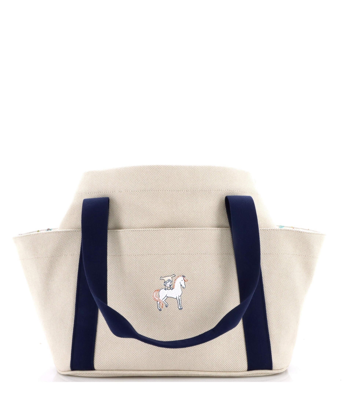 Click here for Pre-Owned HERMES Cabriole Nappy Tote Canvas - Blue prices