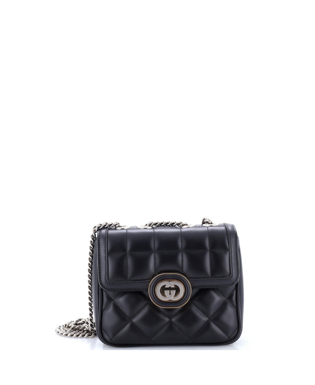Click here for Pre-Owned Gucci Mini Deco Chain Flap Bag Mixed Mat... prices