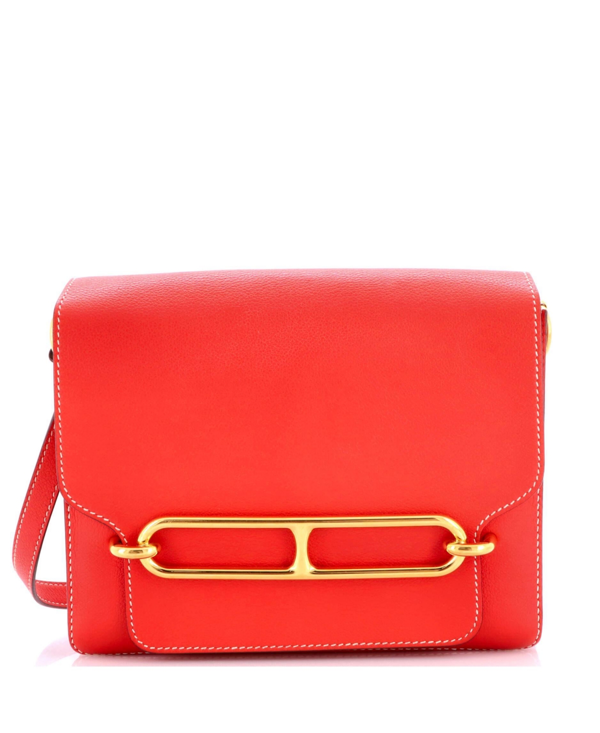 Click here for Pre-Owned HERMES 23 Roulis Bag Evercolor - Red prices