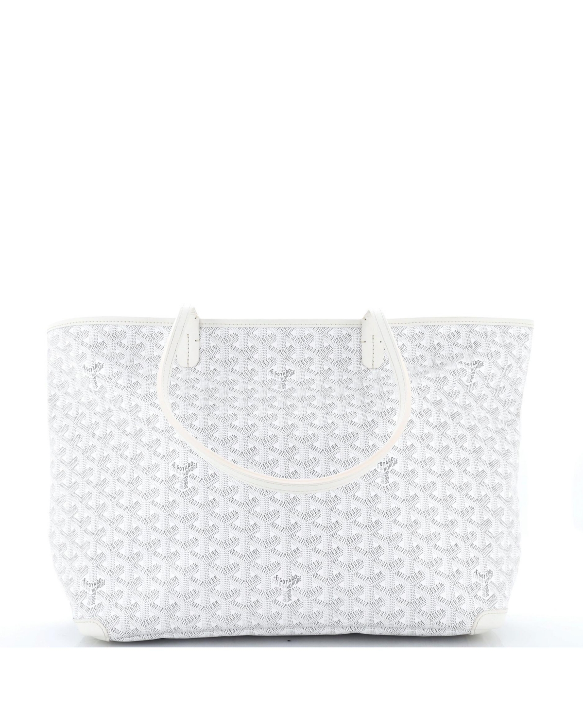 Click here for Pre-Owned Goyard Mm Artois Tote Coated Canvas - Wh... prices
