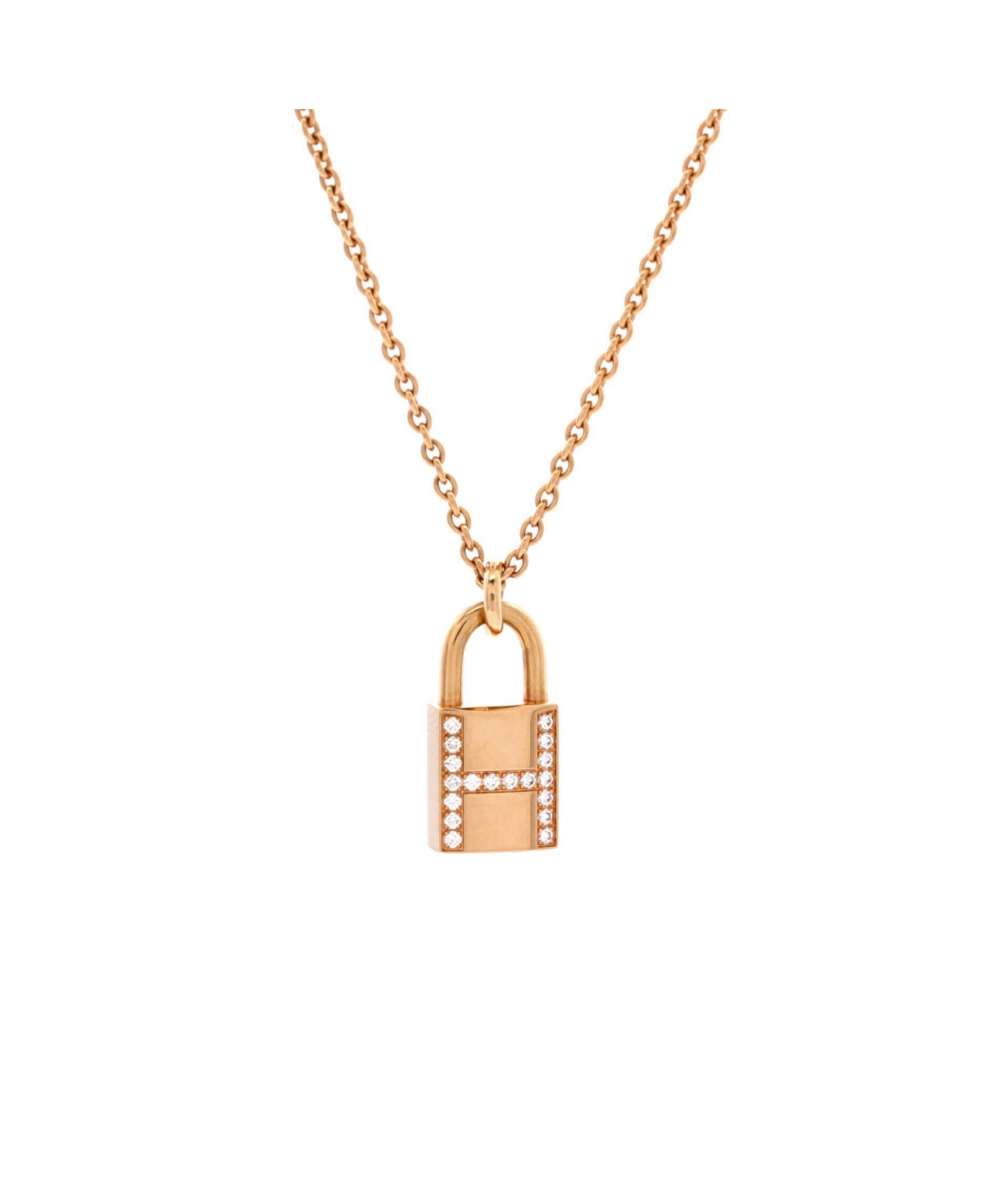 Click here for Pre-Owned HERMES Amulettes Cadenas Pendant Necklac... prices