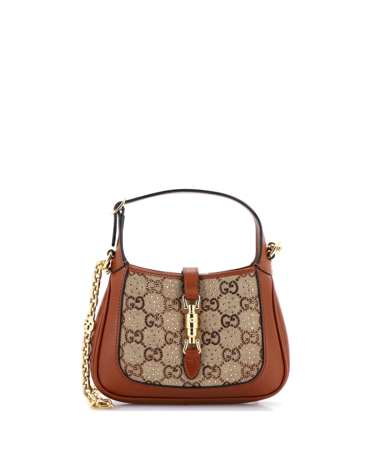 Click here for Pre-Owned Gucci Mini Jackie 1961 Chain Hobo Crysta... prices