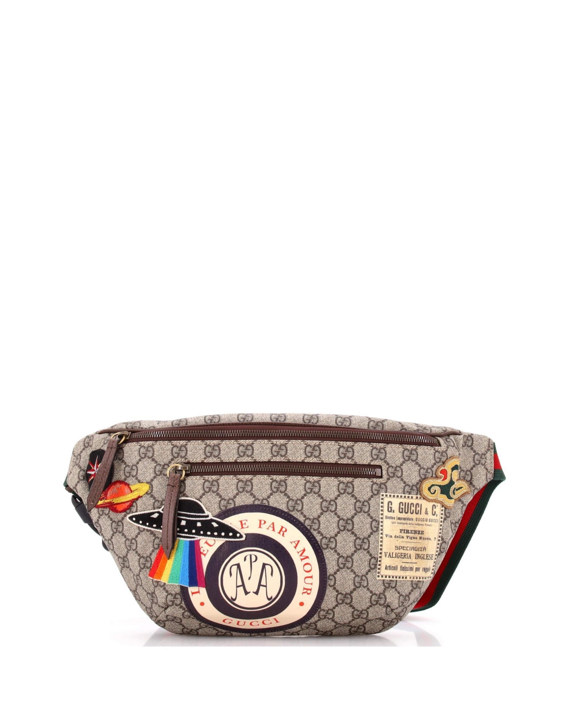 Click here for Pre-Owned Gucci Courrier Zip Belt Bag Gg Coated Ca... prices
