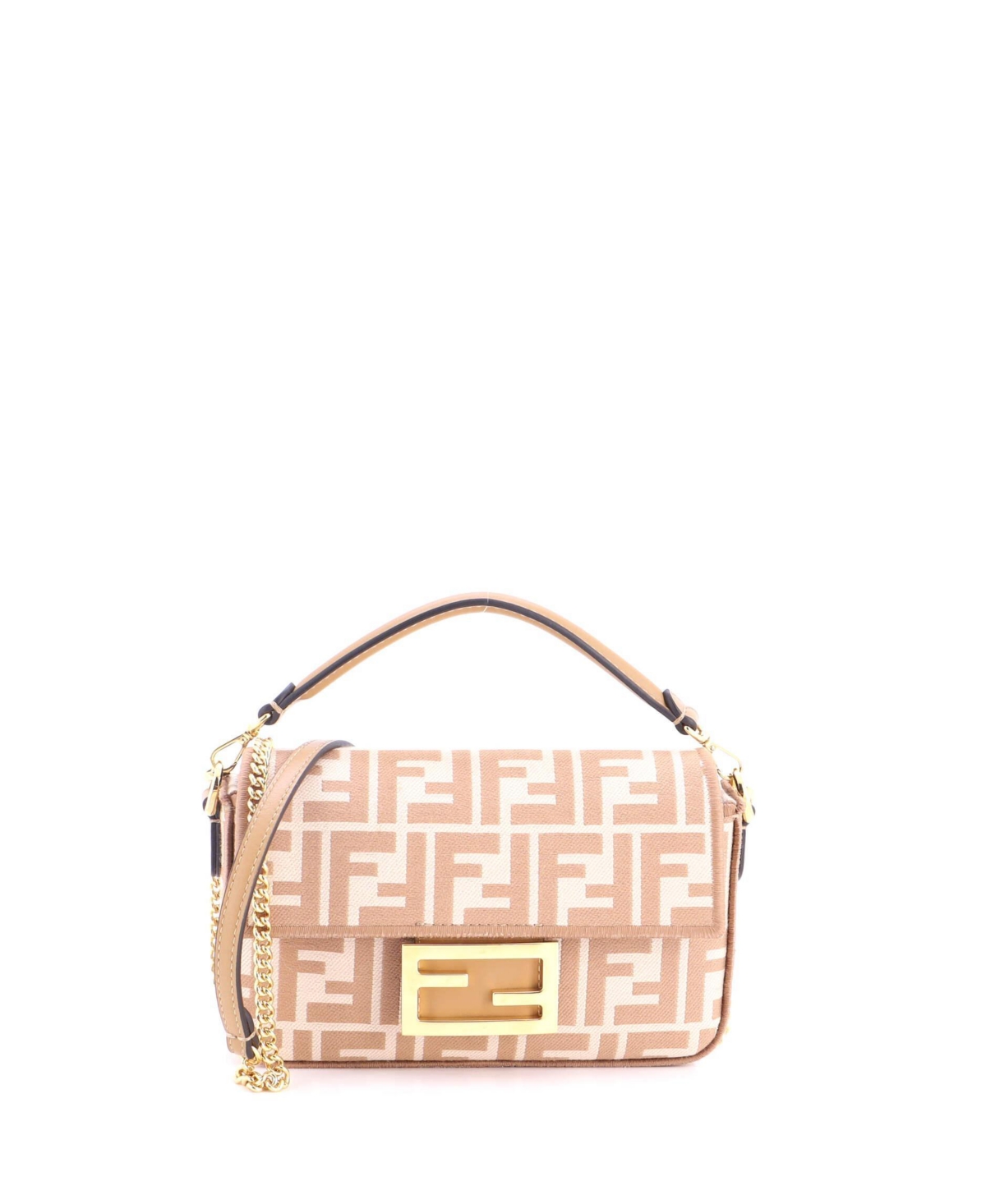 Click here for Pre-Owned Fendi Mini Baguette Nm Bag Zucca Canvas... prices