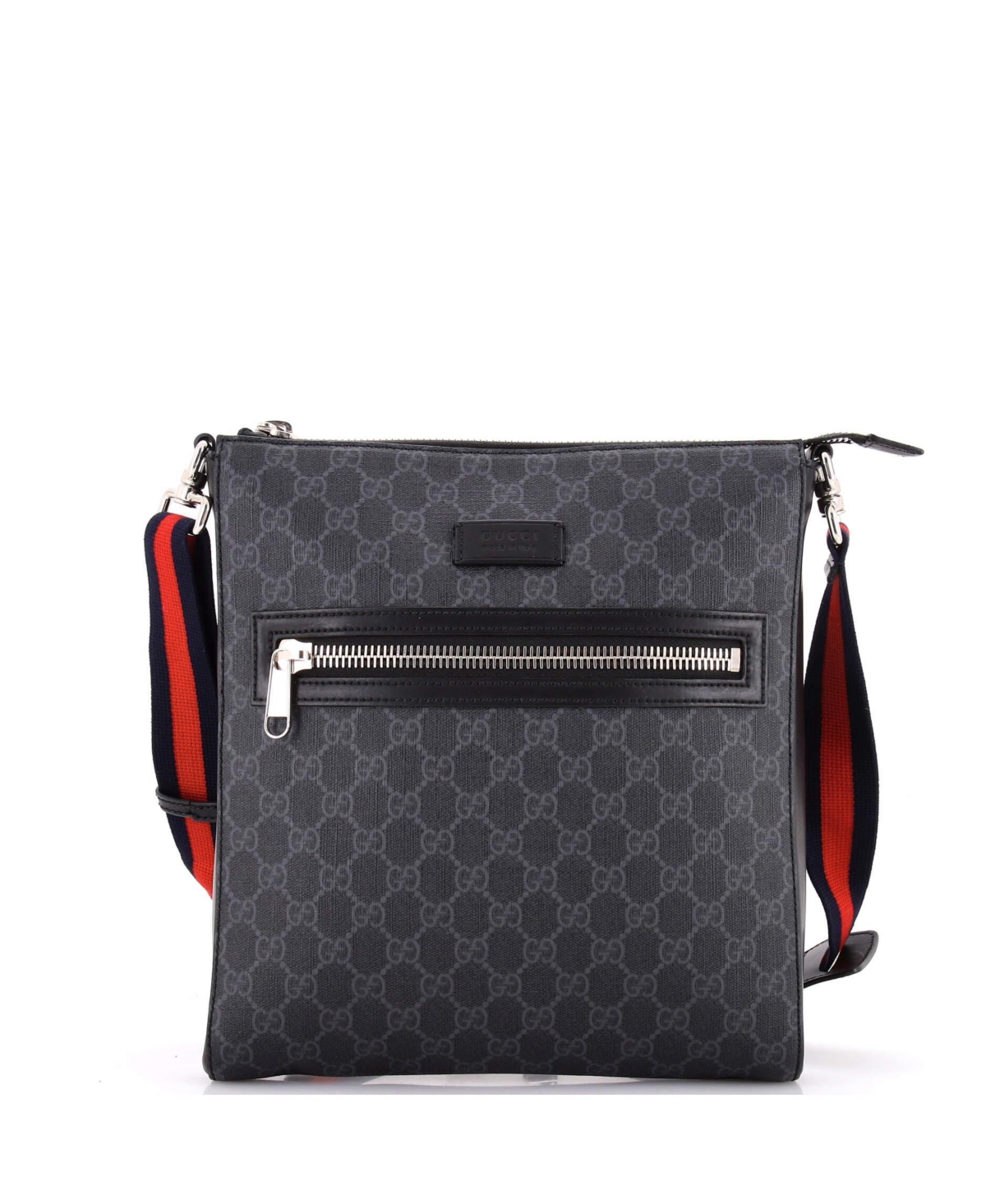 Click here for Pre-Owned Gucci Medium Web Strap Front Zip Messeng... prices