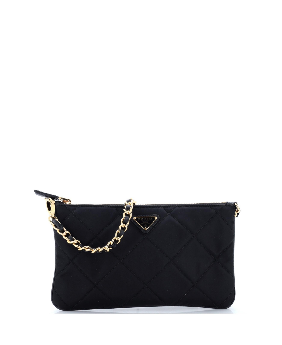 Click here for Pre-Owned Prada Re-Edition Chain Zip Pouch Quilted... prices