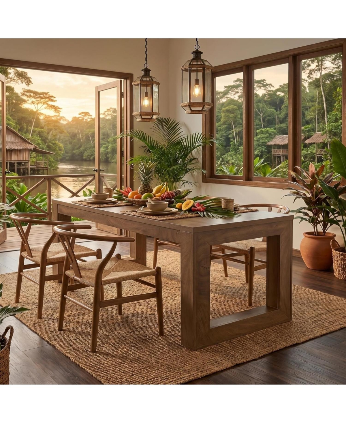 Click here for Tribesigns Dining Table for 6-8 Wooden Kitchen Tab... prices