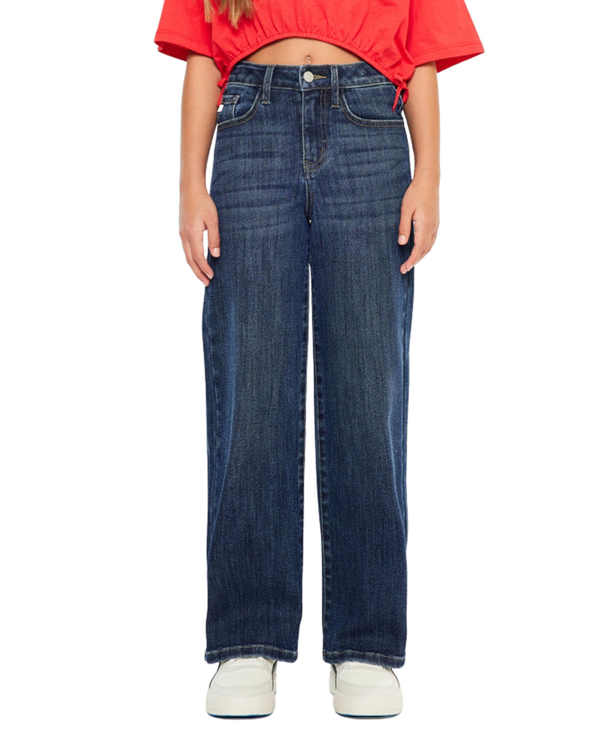 Click here for KanCan Big Girls Andy High Rise Wide-Leg Jeans - D... prices