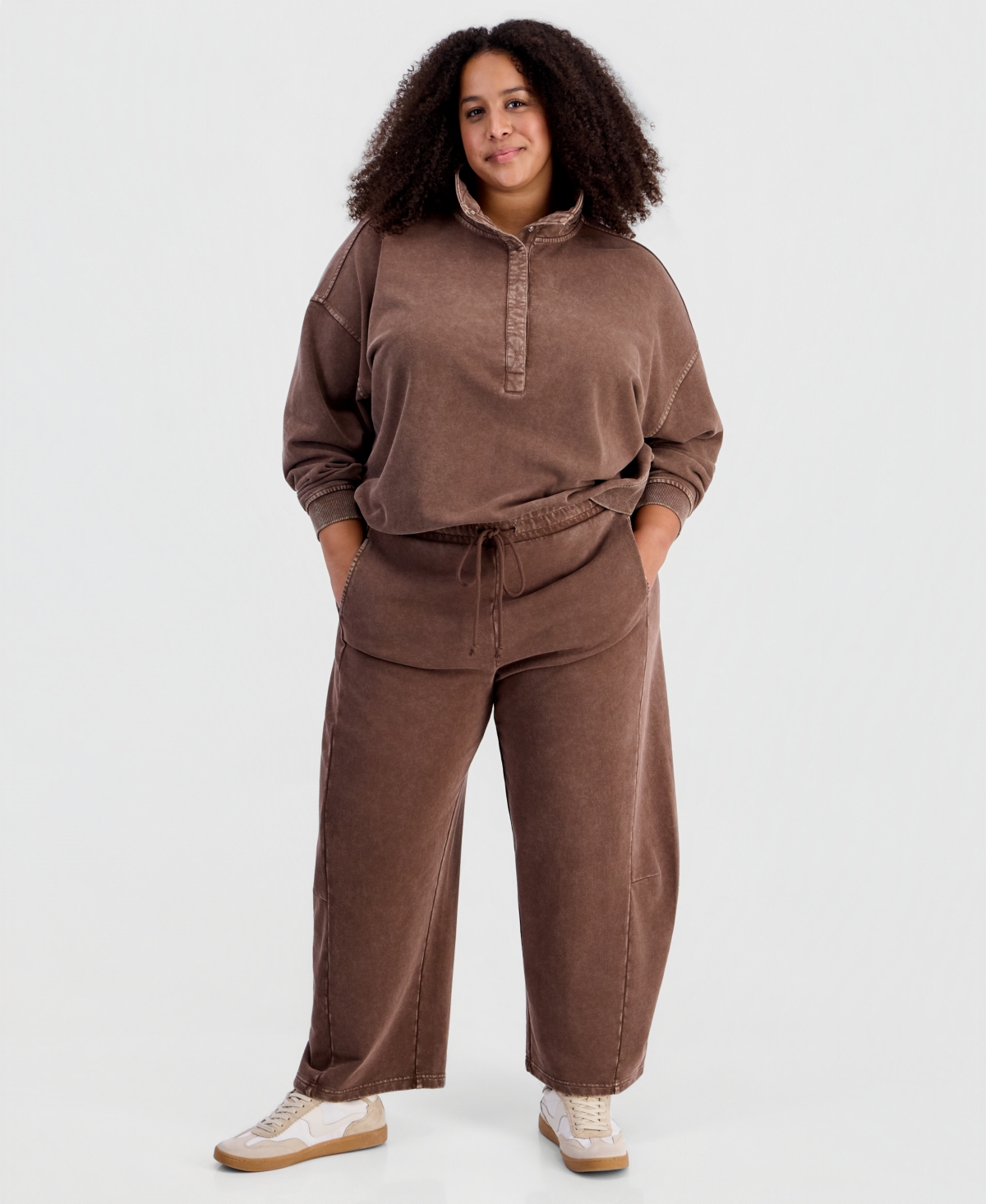 Click here for And Now This Plus Size Lounge Barrel High-Rise Dra... prices
