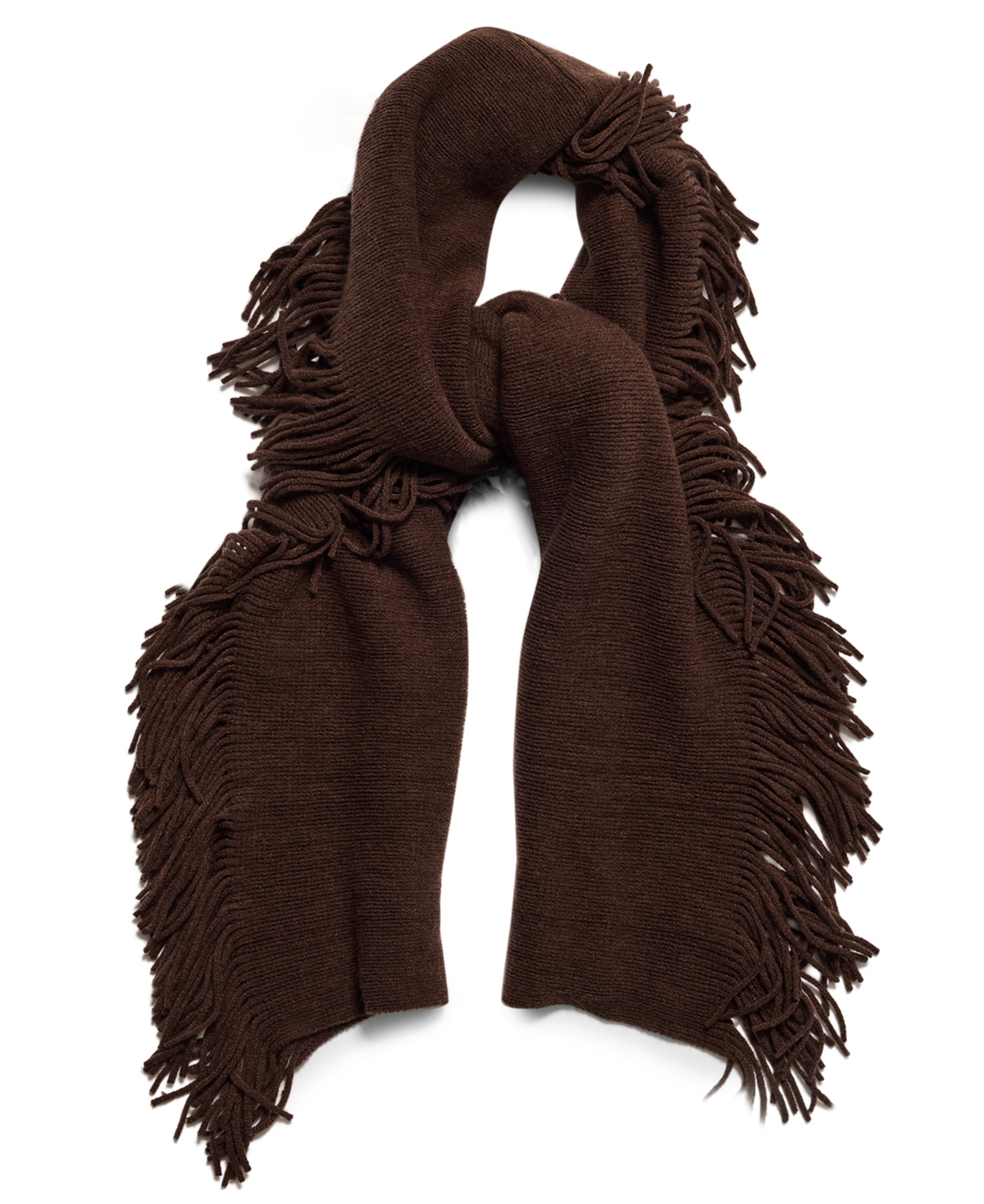 Click here for Steve Madden Fringe Woven Scarf - Dark Brown prices