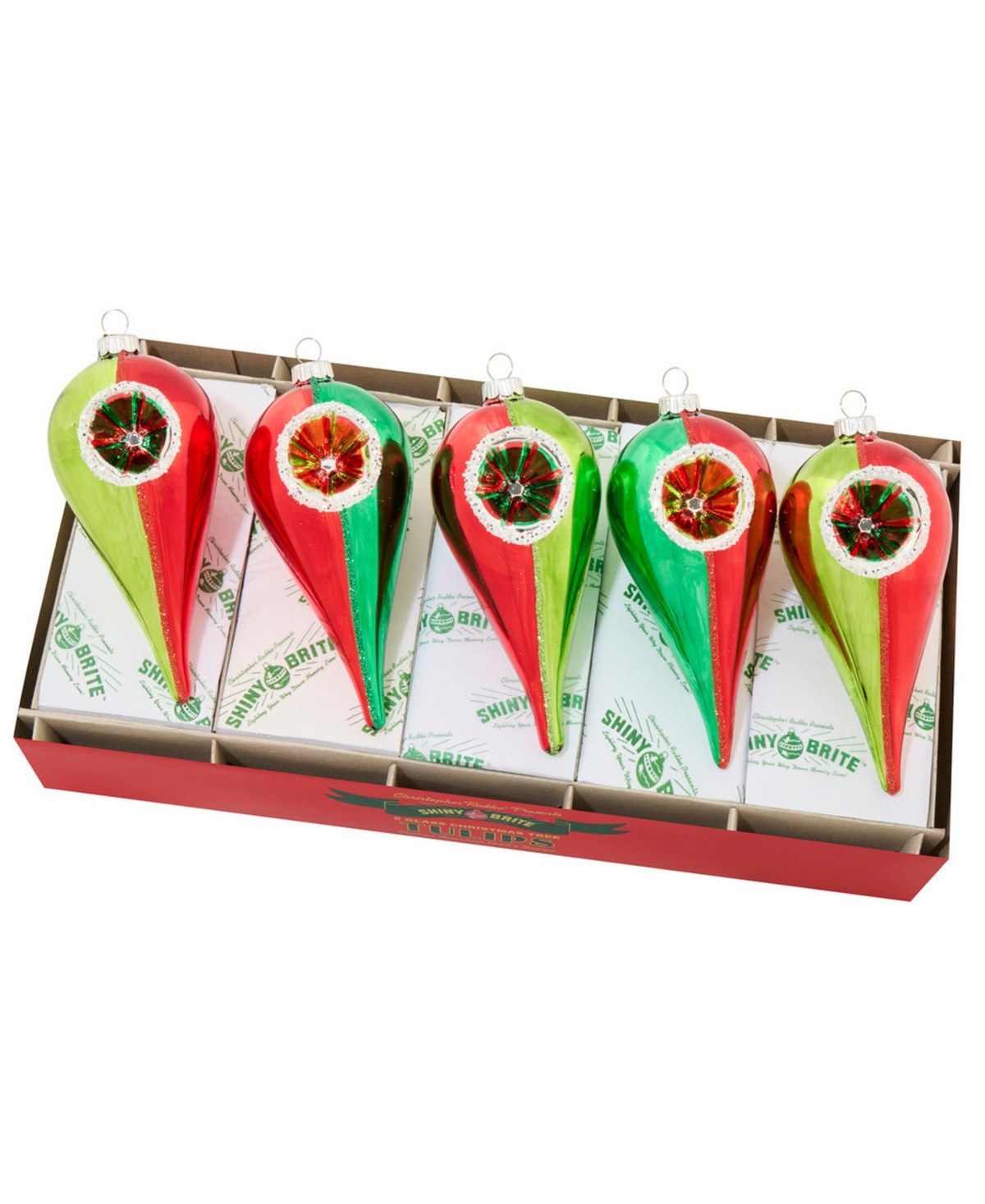 Click here for Shiny Brite Holiday Splendor 5 Reflector Tulip Orn... prices