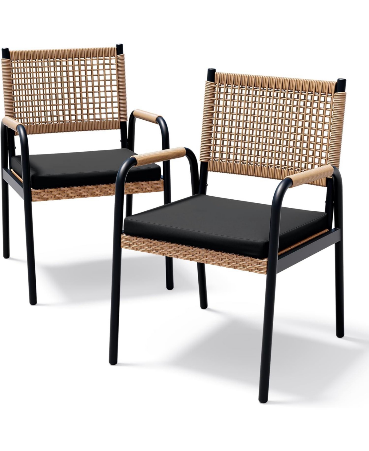 Click here for gaomon 2 Piece Patio Wicker Chairs  Outdoor Rattan... prices