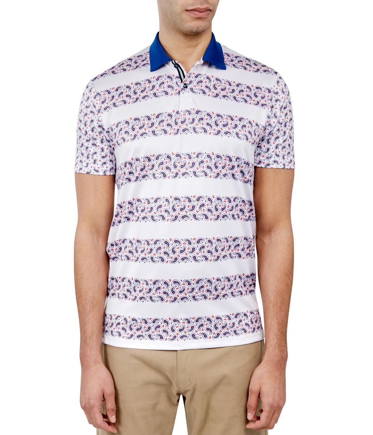Click here for Society of Threads Mens Regular Fit Paisley Stripe... prices