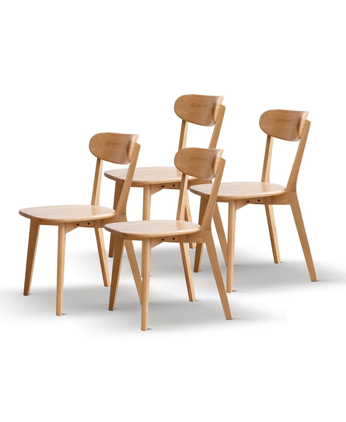 Click here for sumyeg Set of 4 Solid Oak Dining Chairs with Fas G... prices