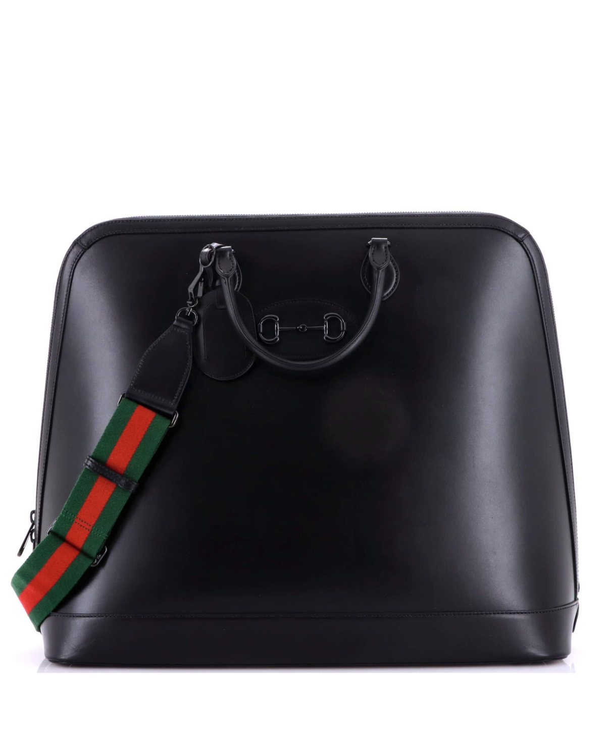 Click here for Pre-Owned Gucci Large Horsebit 1955 Web Duffle Bag... prices