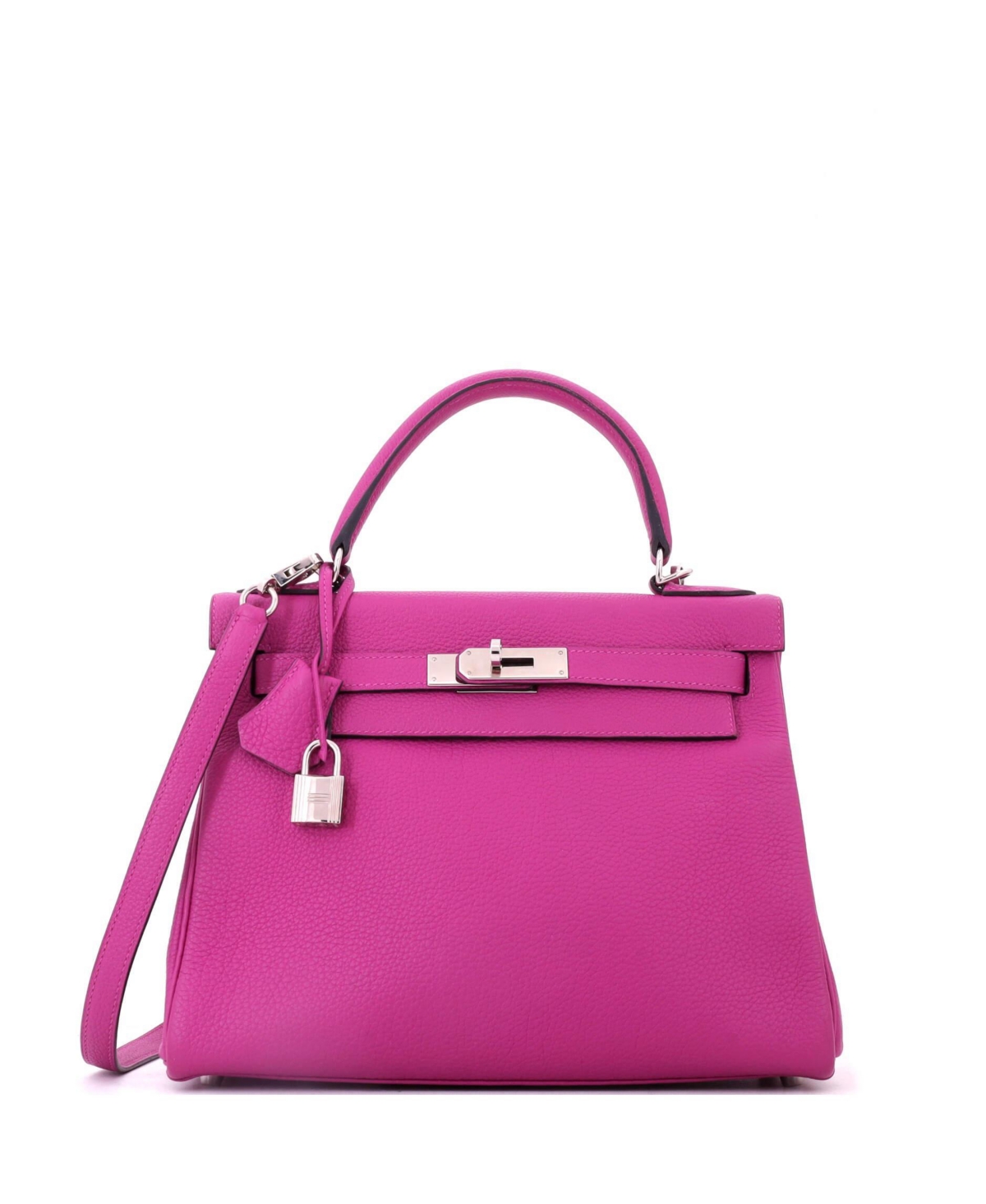 Click here for Pre-Owned HERMES Kelly 28 Handbag Pink Togo with P... prices