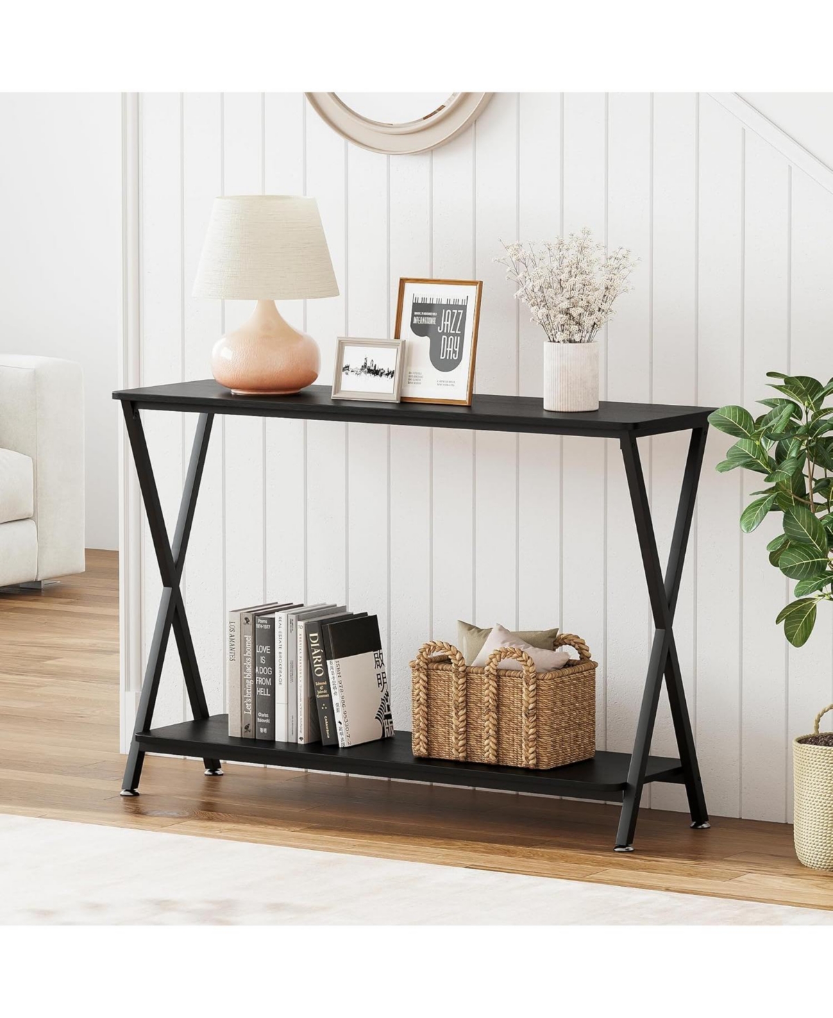 Click here for homfan 41 Narrow 2-Tier Console Table with Storage... prices