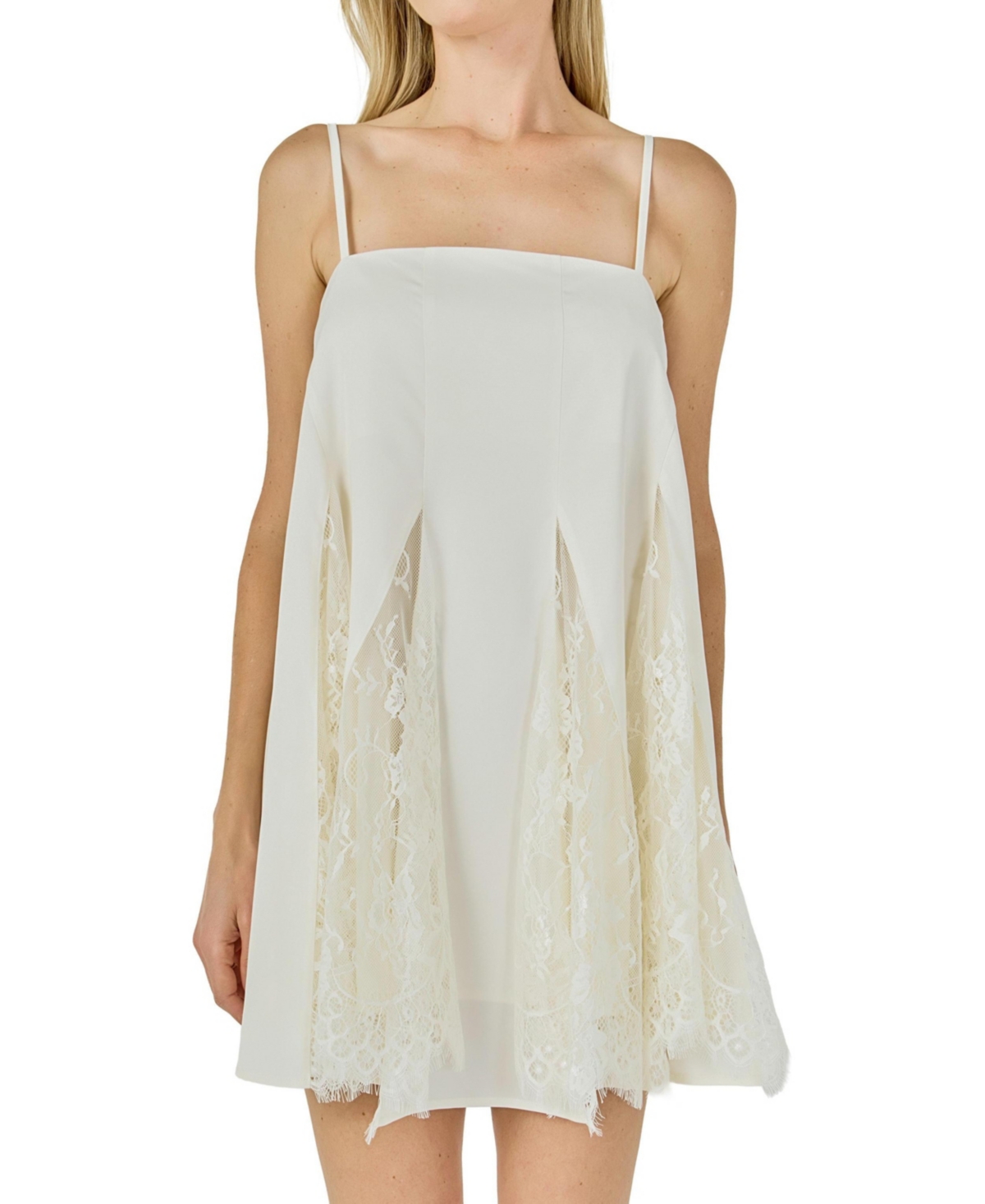 Click here for endless rose Womens Sleeveless Lace Godet Mini Dre... prices