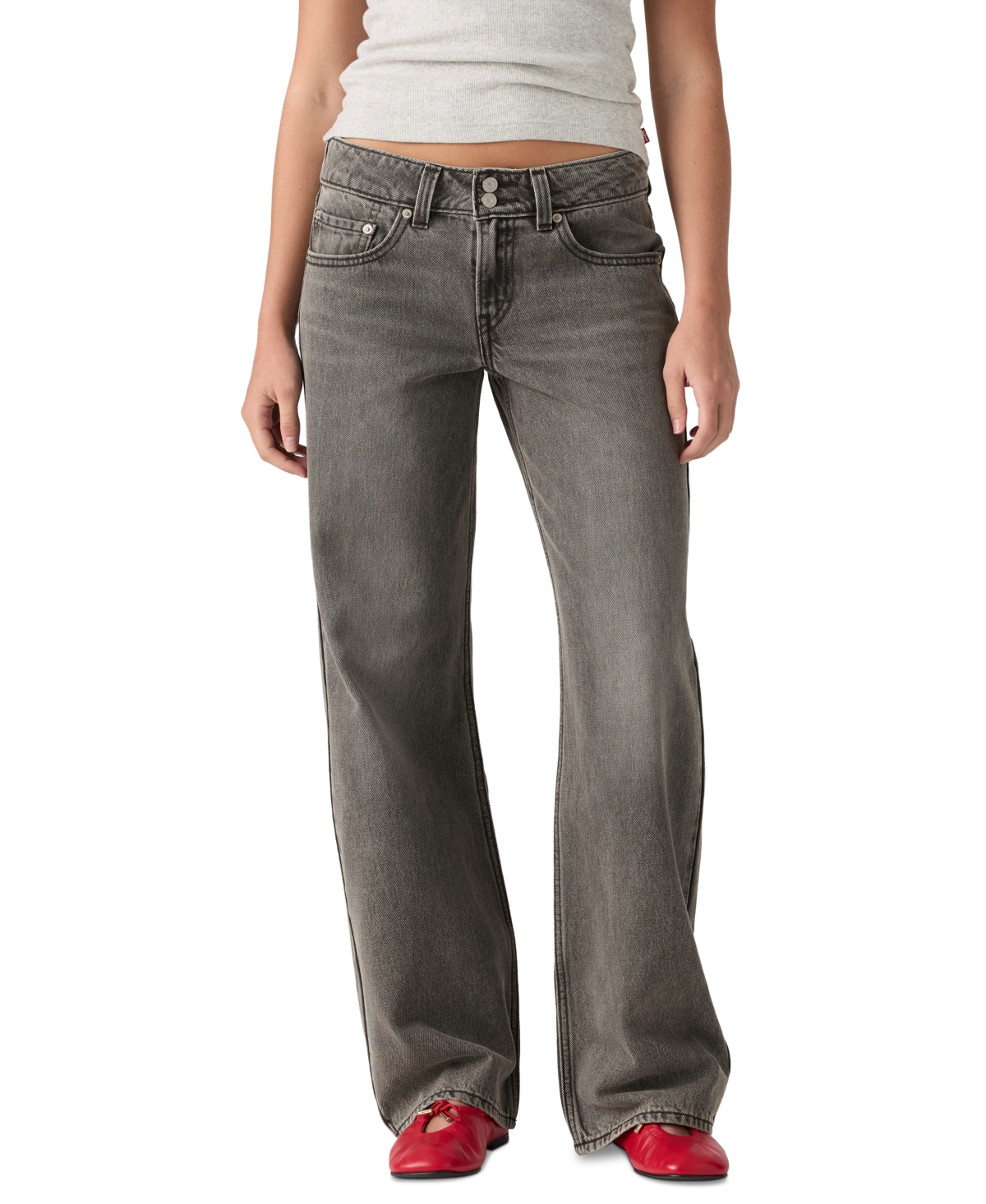 Click here for Levis Womens Super-Low Double-Button Relaxed-Fit D... prices